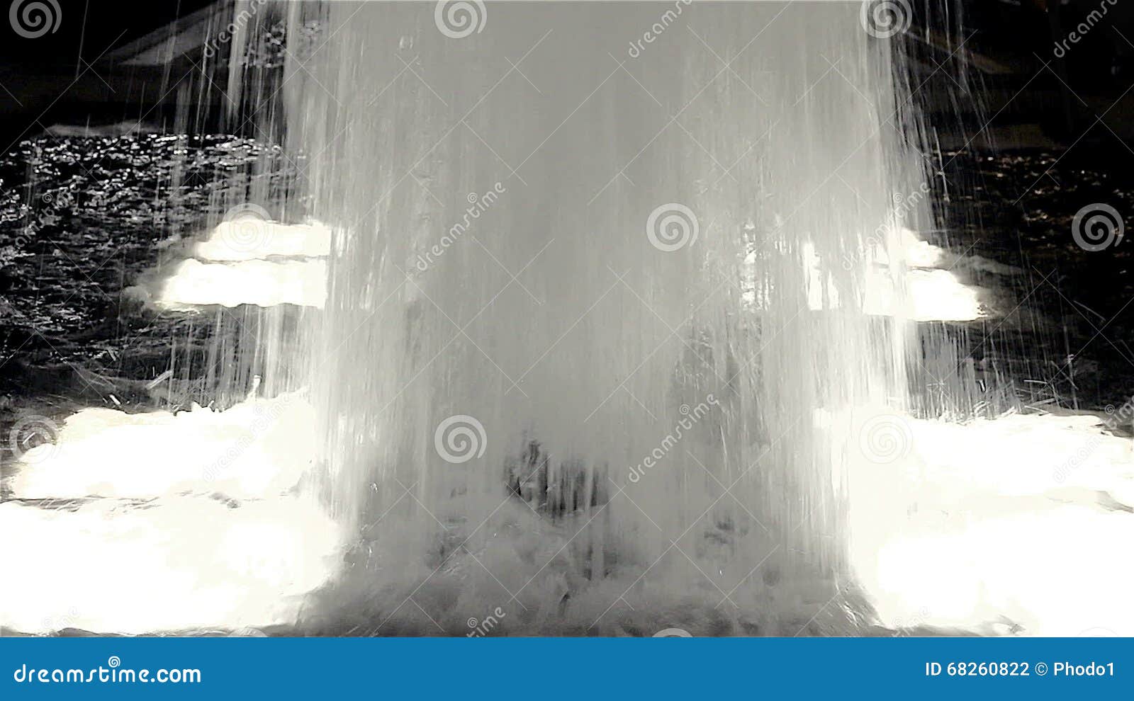 Water Falling Down Fountain Stock Footage - Video of black, endless ...