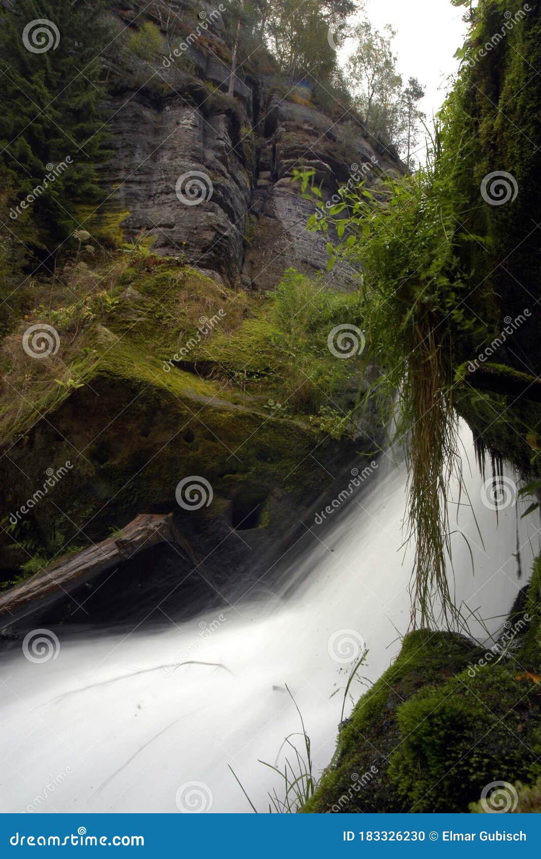 Water Falling Down a Natural Waterfall Stock Photo - Image of waterfall ...