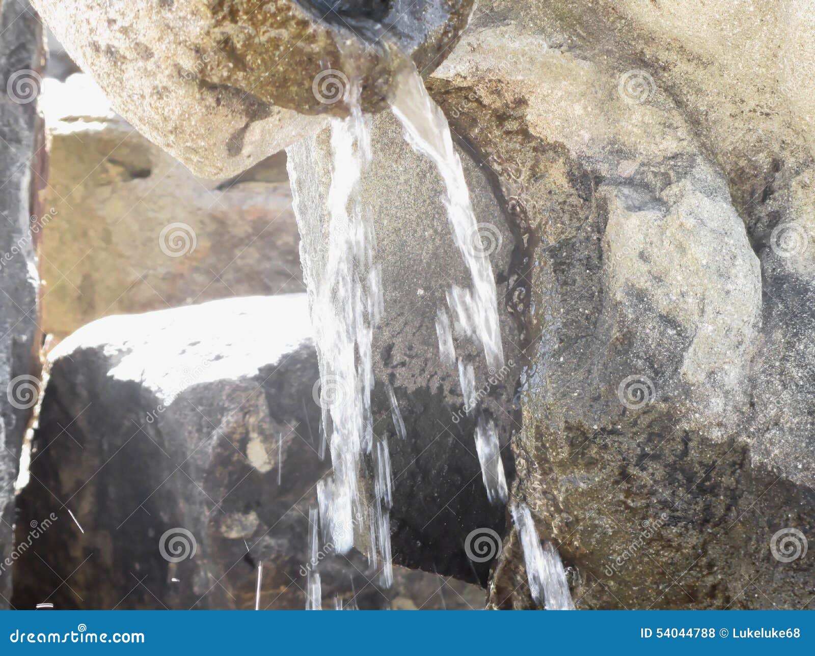 Water Falling Down Over the Rocks Stock Photo - Image of scenics ...