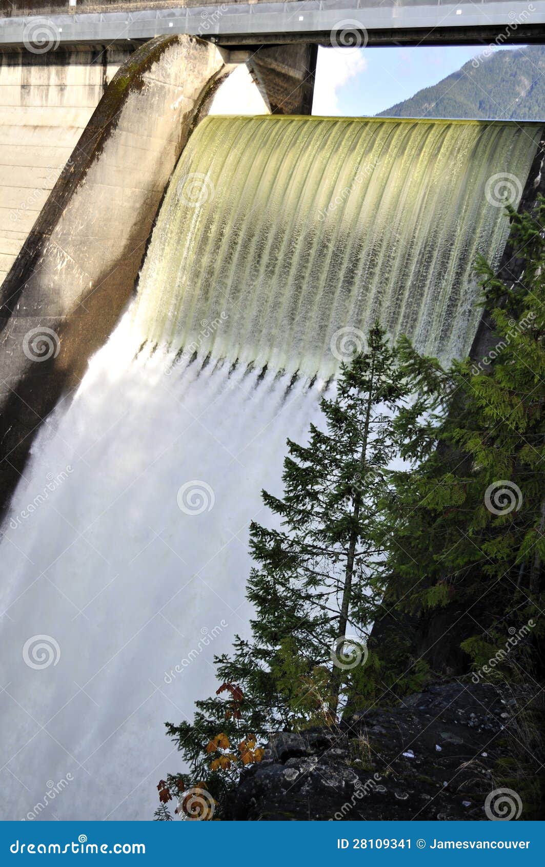 Water Falling Down from the Reservoir Stock Image - Image of north ...