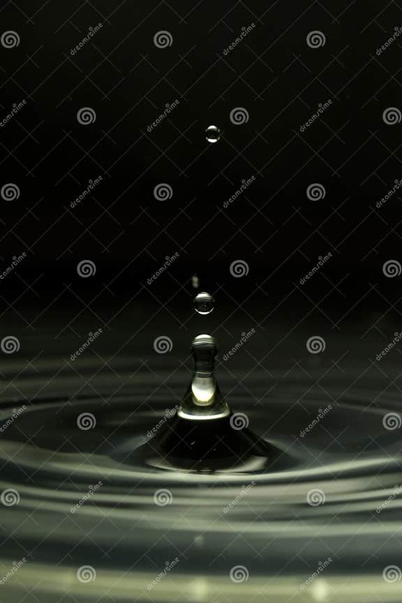 Water Falling Dripplets 040 Stock Image - Image of falling, yellow ...