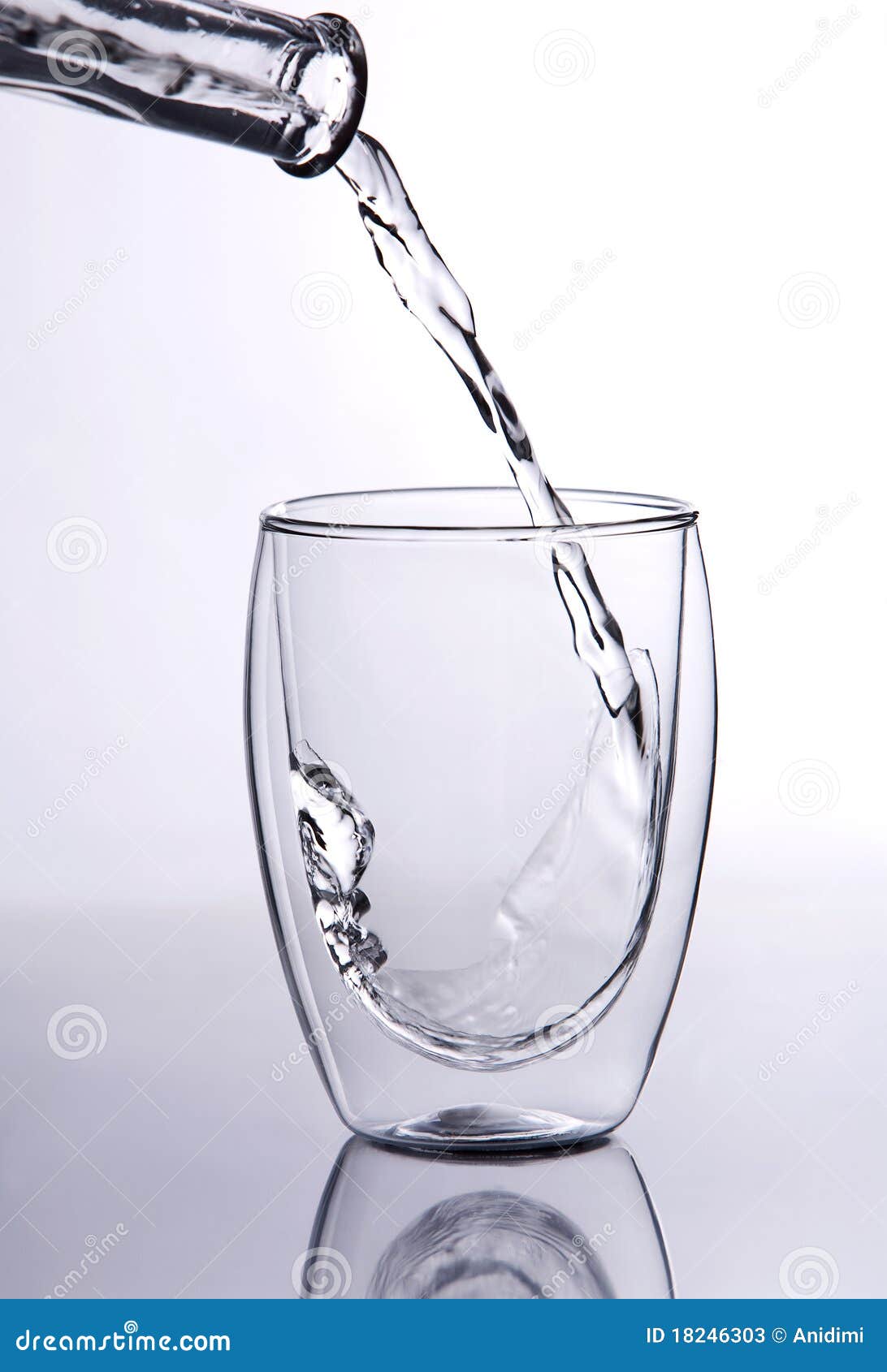 Water falling into glass stock image. Image of simple - 18246303