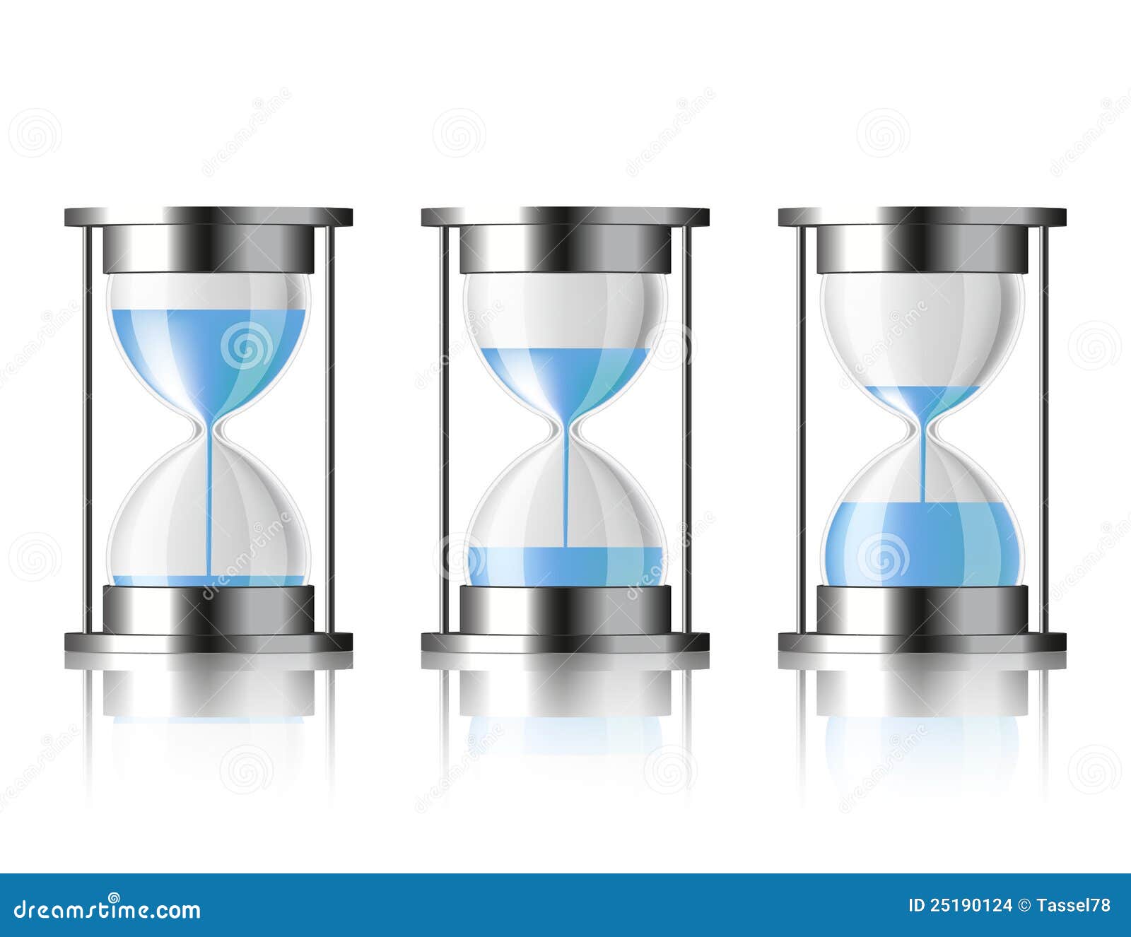 Water Falling in the Hourglass. Stock Vector - Illustration of polished ...