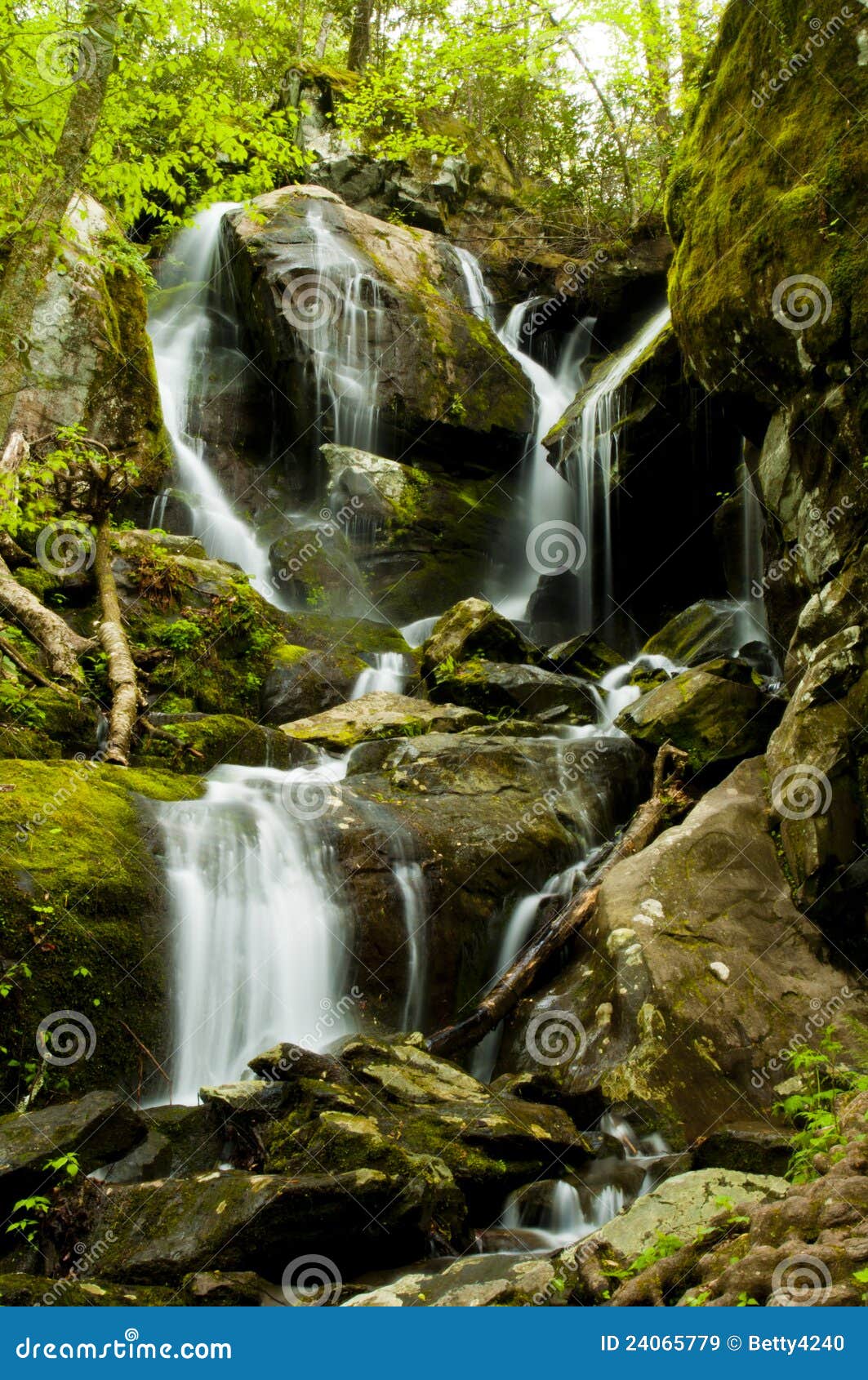 Water Falling Off Steep Rocks. Stock Image - Image of bluffs, greenery ...
