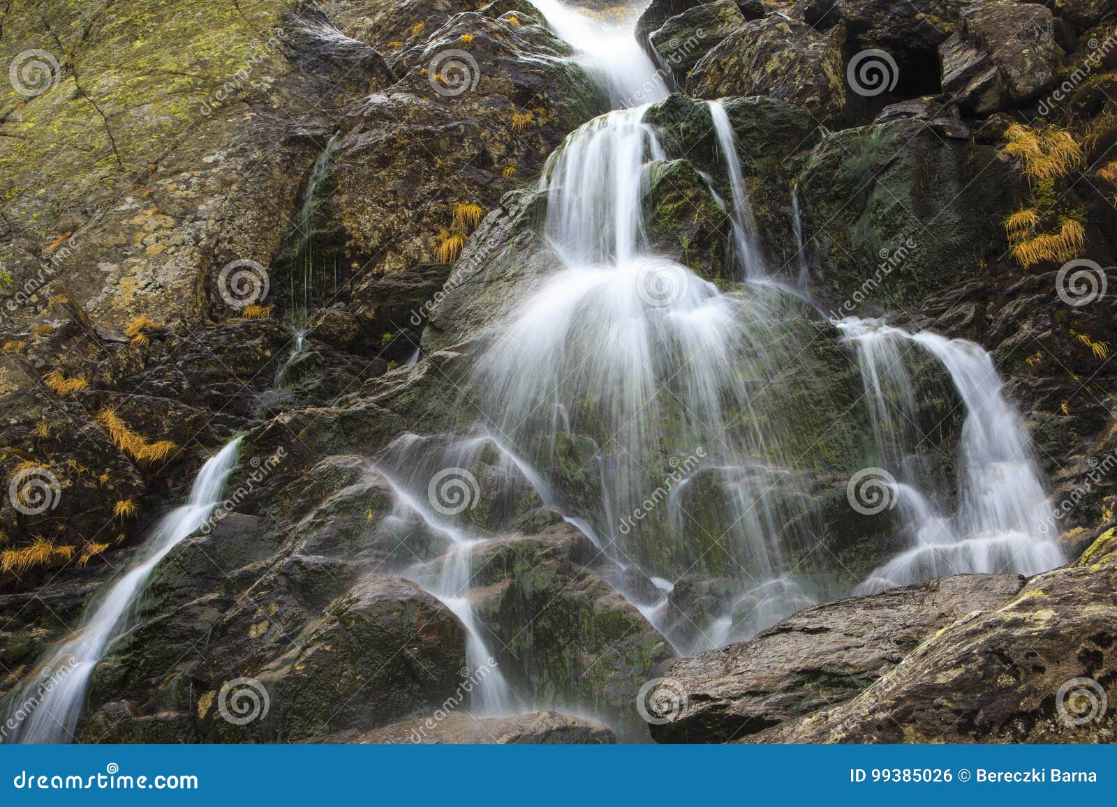 Water Falling Over the Rock Stock Photo - Image of black, river: 99385026
