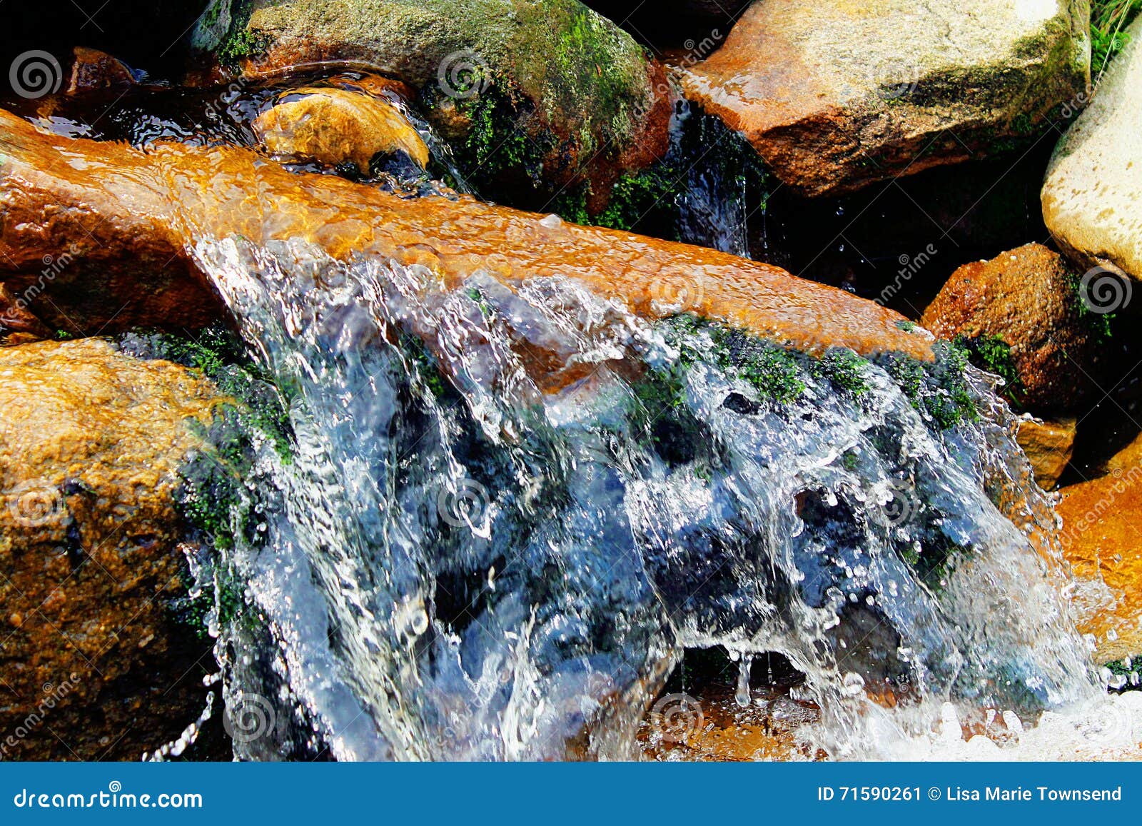 Water Falling over a Rock stock image. Image of rock - 71590261