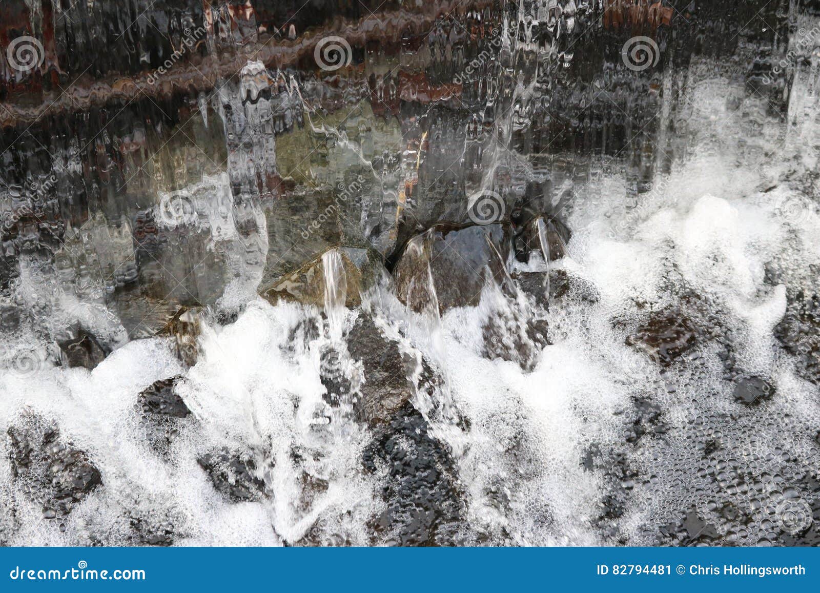 Water Falling Over the Weir Stock Image - Image of dark, water: 82794481