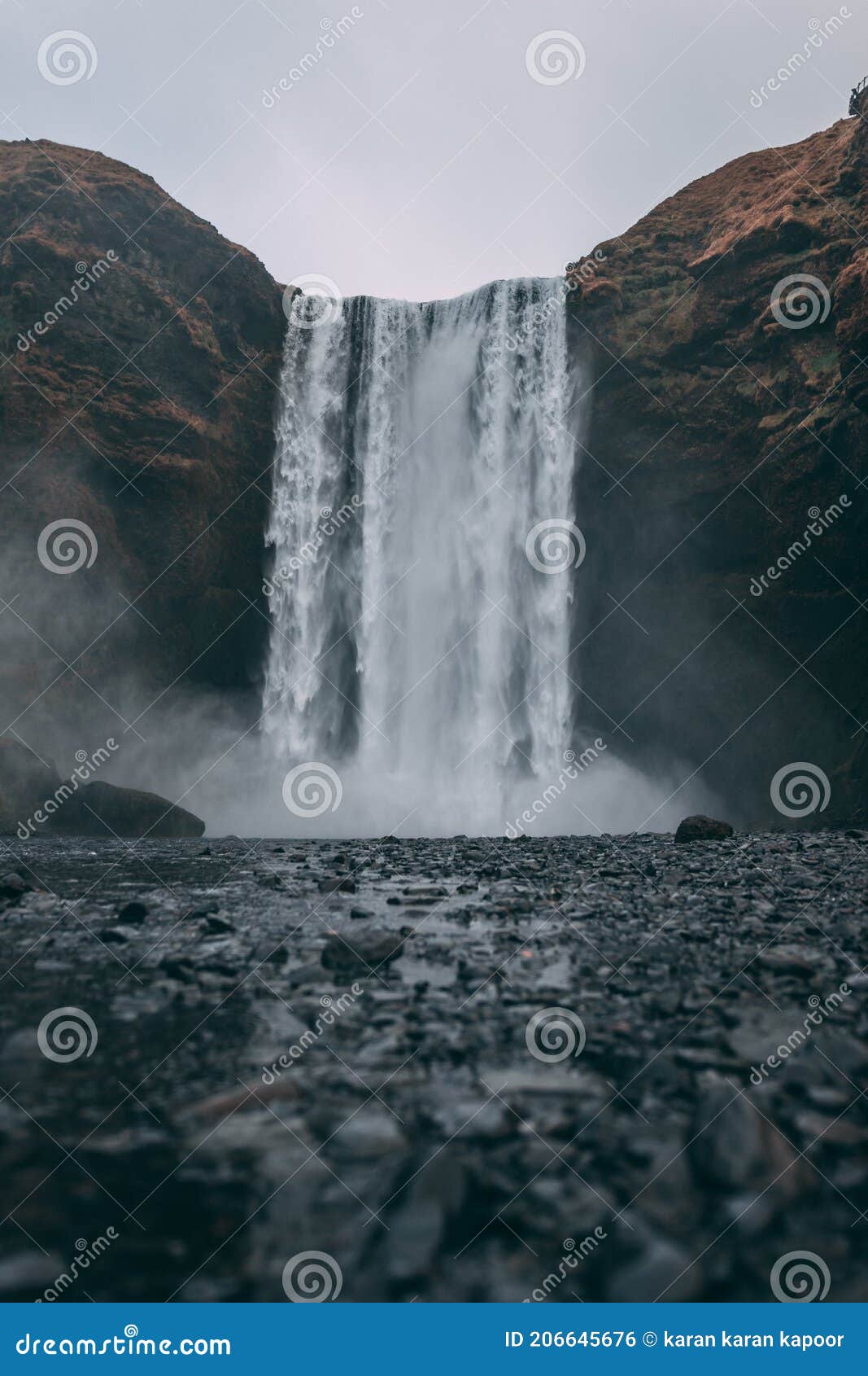 Water Falling from the Rock Stock Photo - Image of indian, scenic ...
