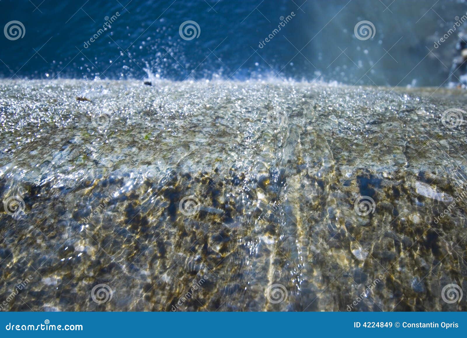 Water falling on rocks stock image. Image of clean, water - 4224849