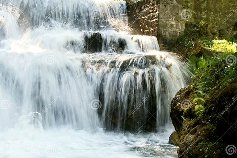 Water falling on rocks stock image. Image of stones, nature - 5710813