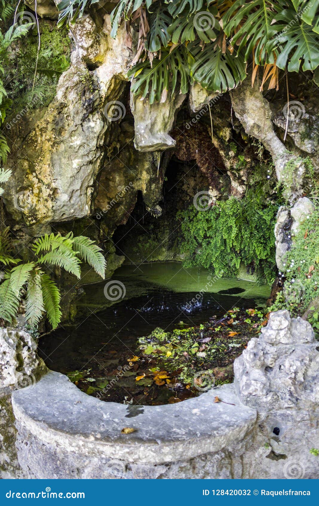 Water Falling on Small Cave Stock Photo - Image of flow, beauty: 128420032