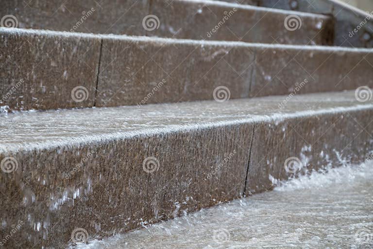 Water Falling on Stair Steps Stock Image - Image of nature, ocean ...