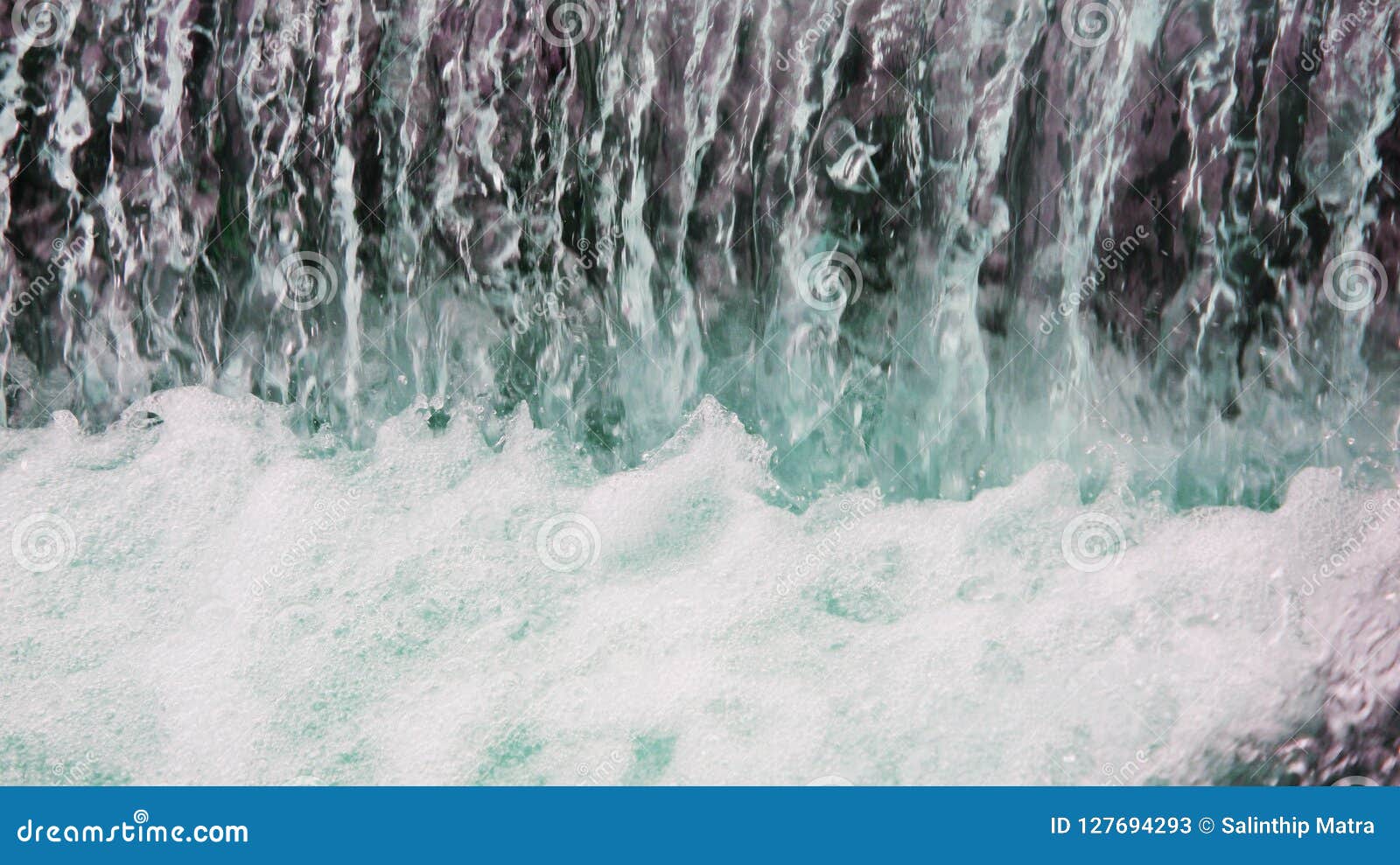 Water Falling with Stream and Water Splash Stock Image - Image of river ...