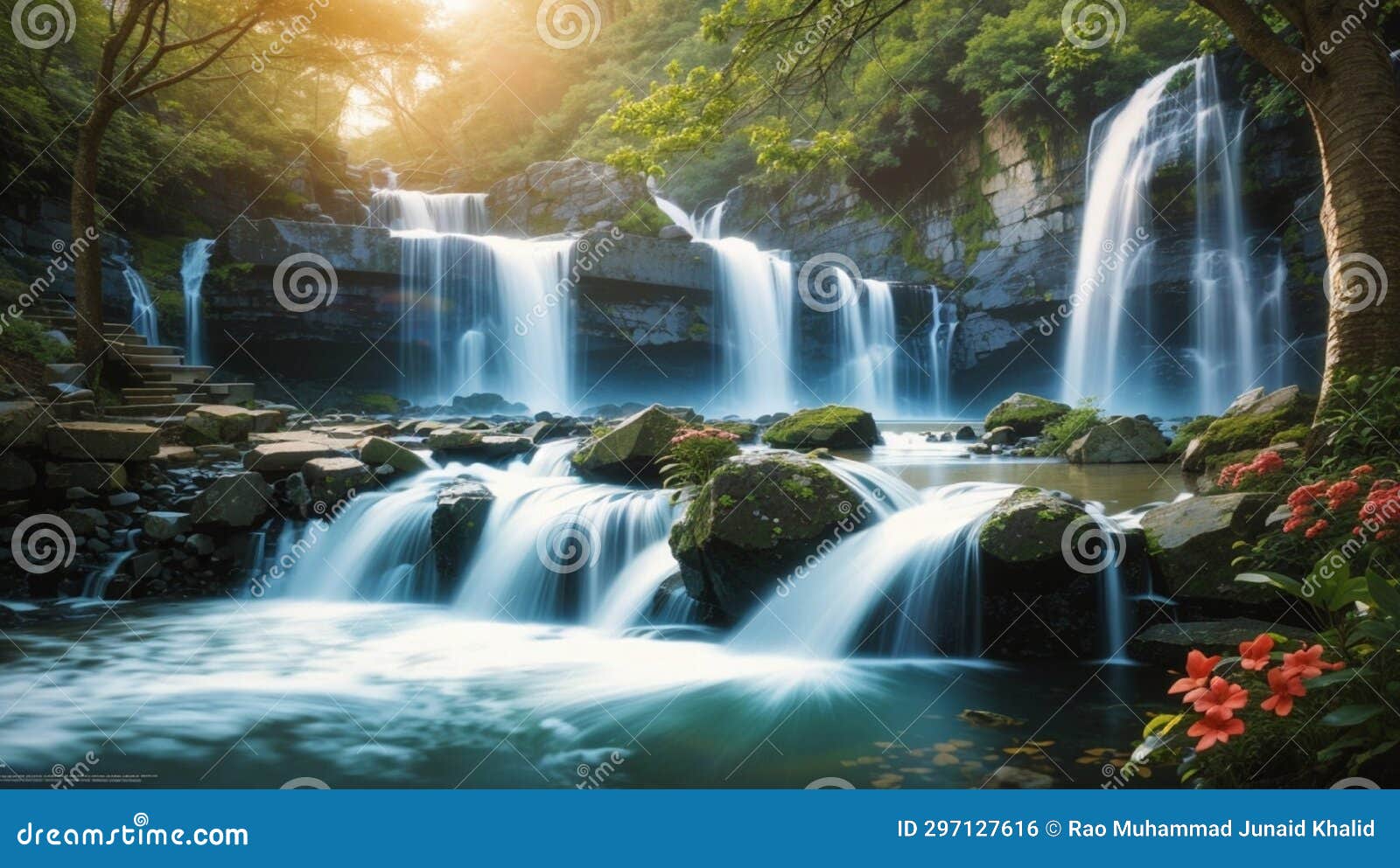 Water falling stock illustration. Illustration of naturse - 297127616