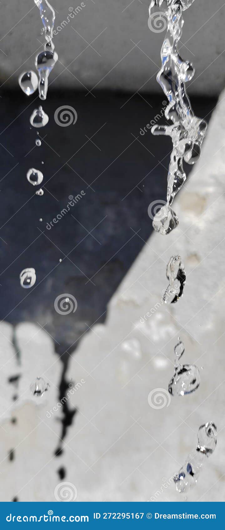 Water Falls Down, Forming Unique Shapes. Stock Image - Image of ...