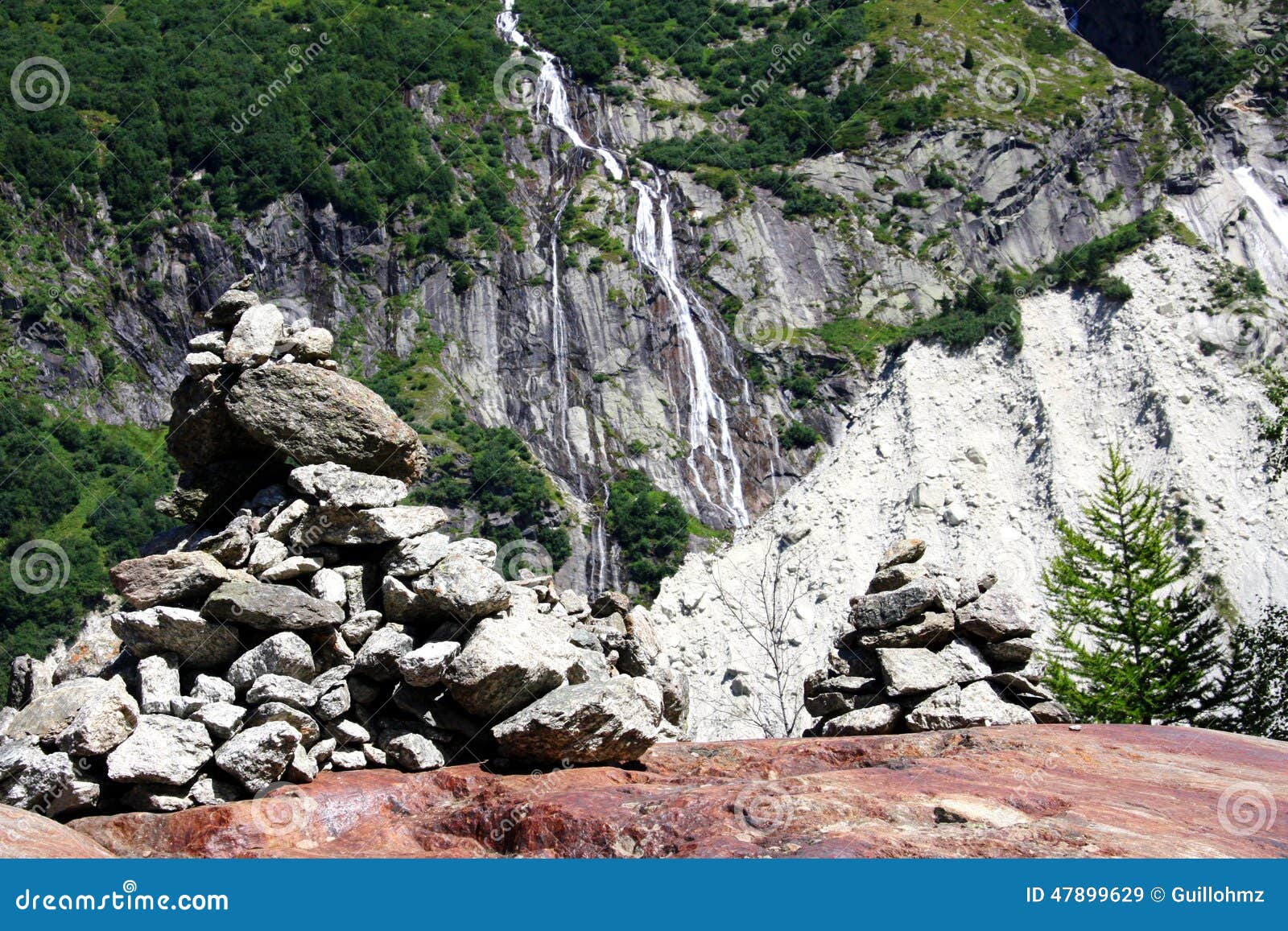 Water falls - French Alps stock image. Image of level - 47899629