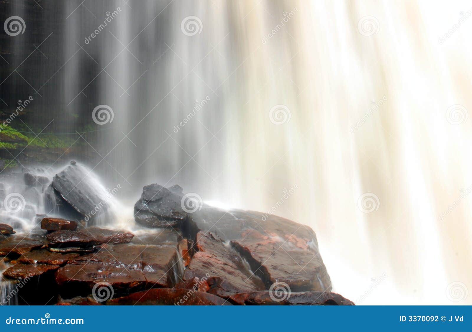 Water falls on rocks stock photo. Image of scenery, motion - 3370092