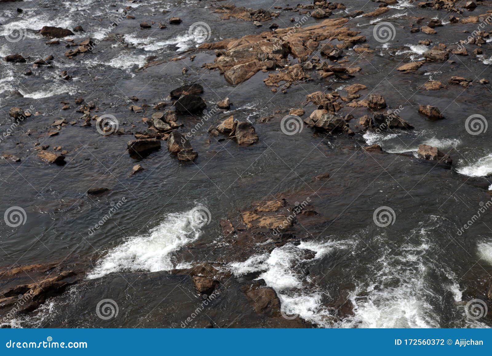 Water Flows on a Rocky Surface Stock Photo - Image of backgrounds ...