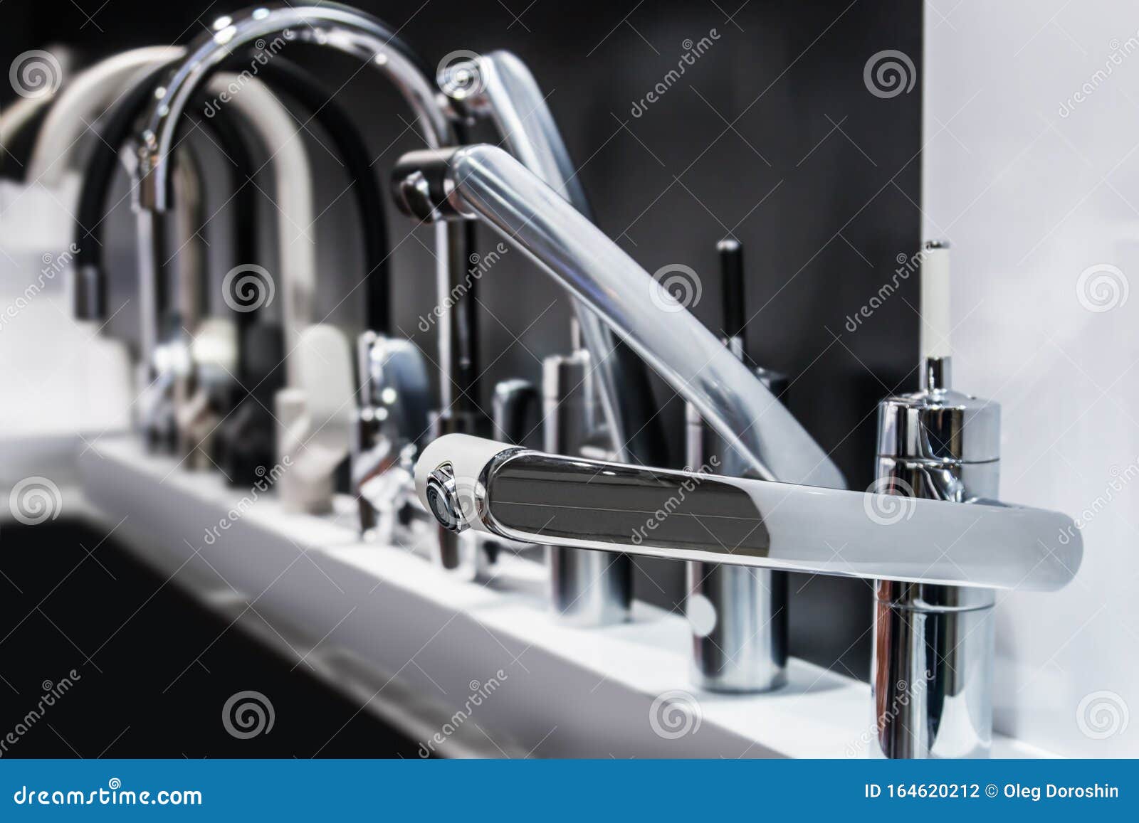 Water Faucets are on Display in the Store Stock Photo - Image of shiny ...