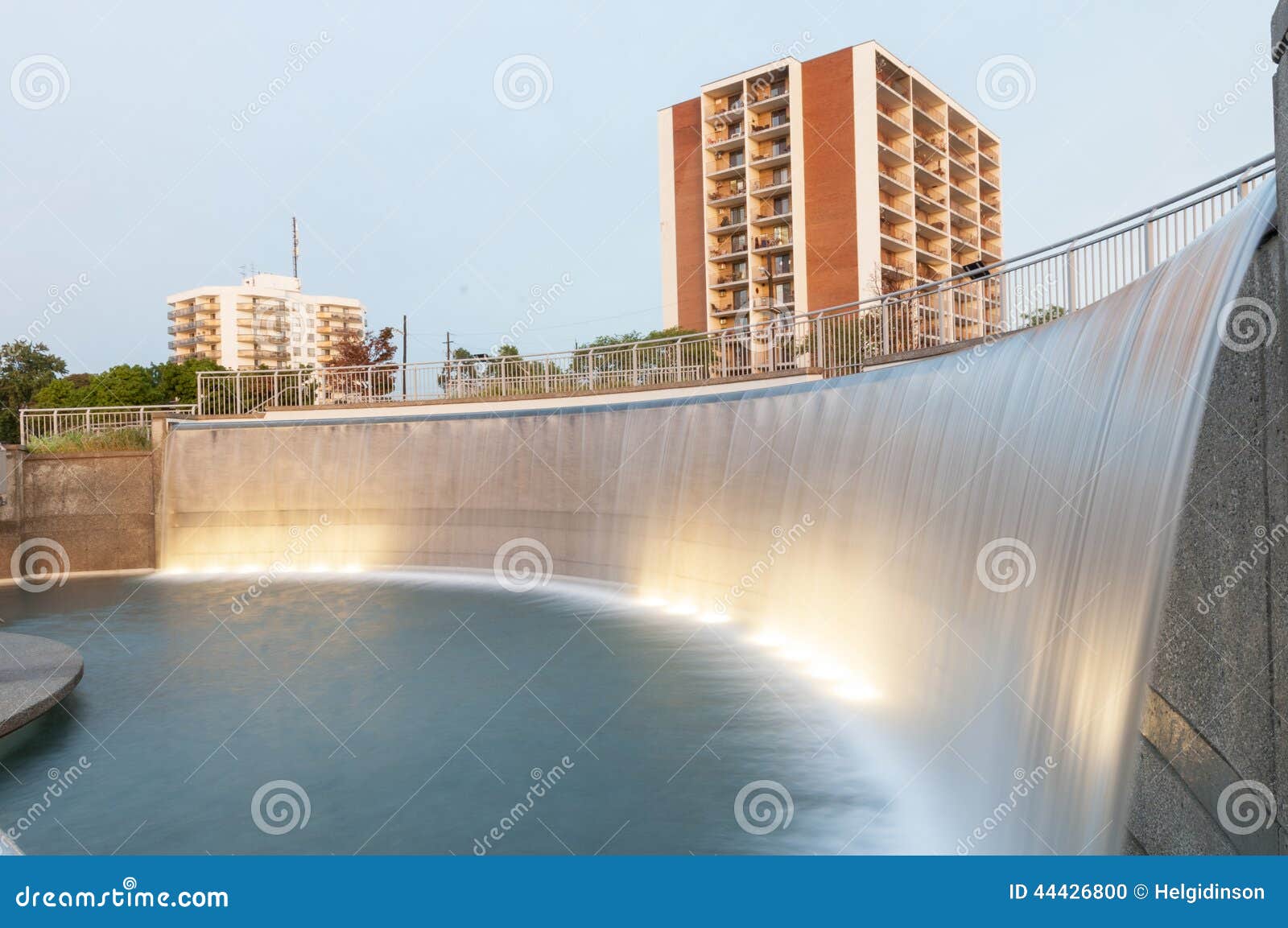 Water Feature and a Building Stock Photo - Image of helgidinson, asia ...