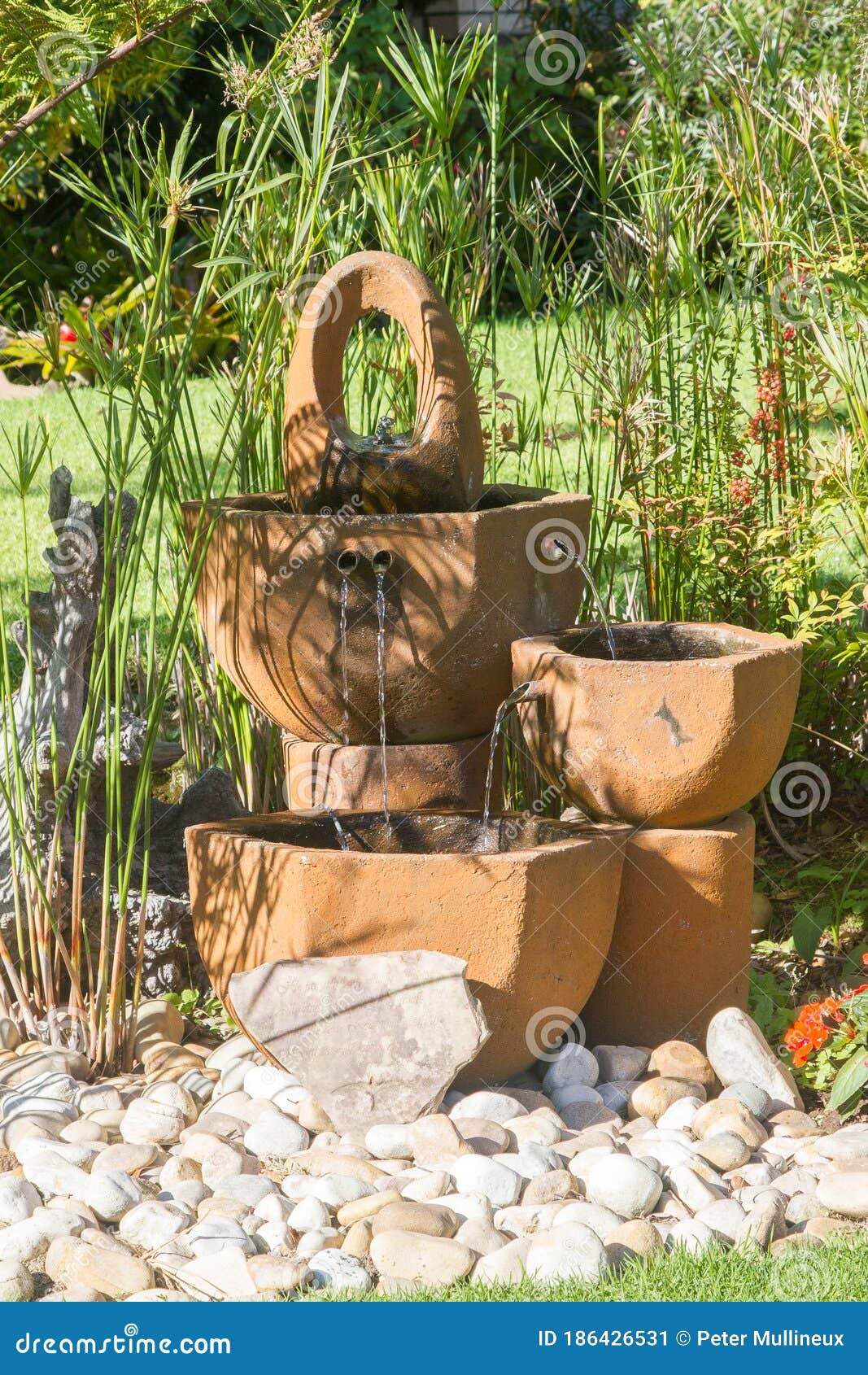 Water Feature at the Front of a House Stock Image - Image of ...