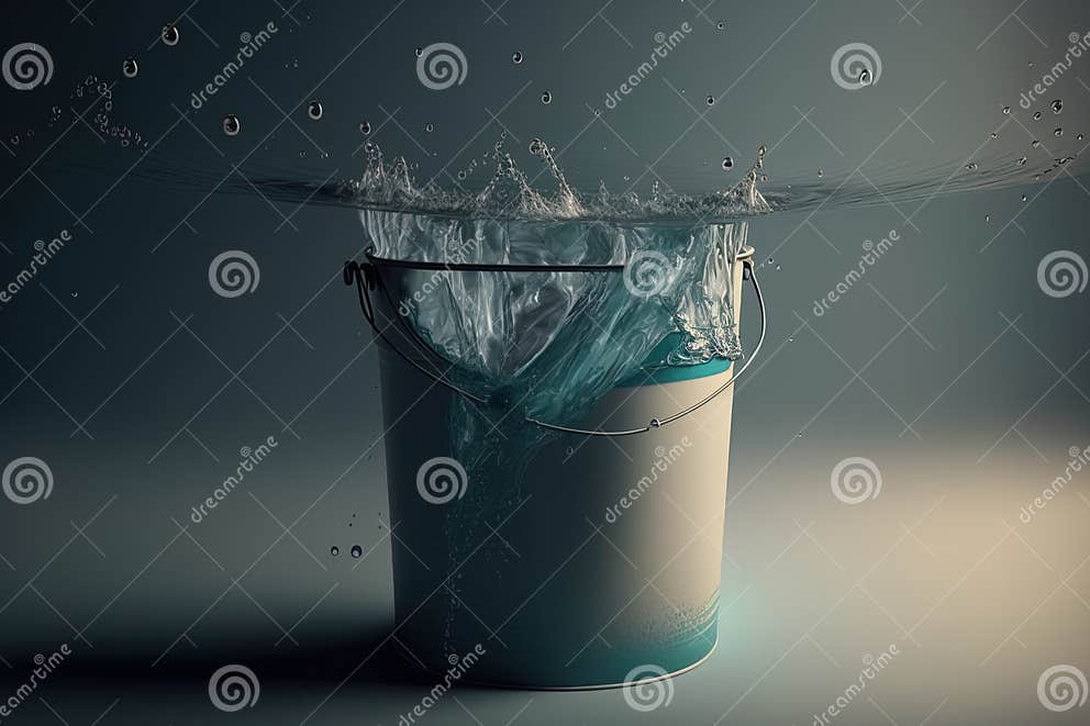 Water filled bucket stock illustration. Illustration of full - 272506368
