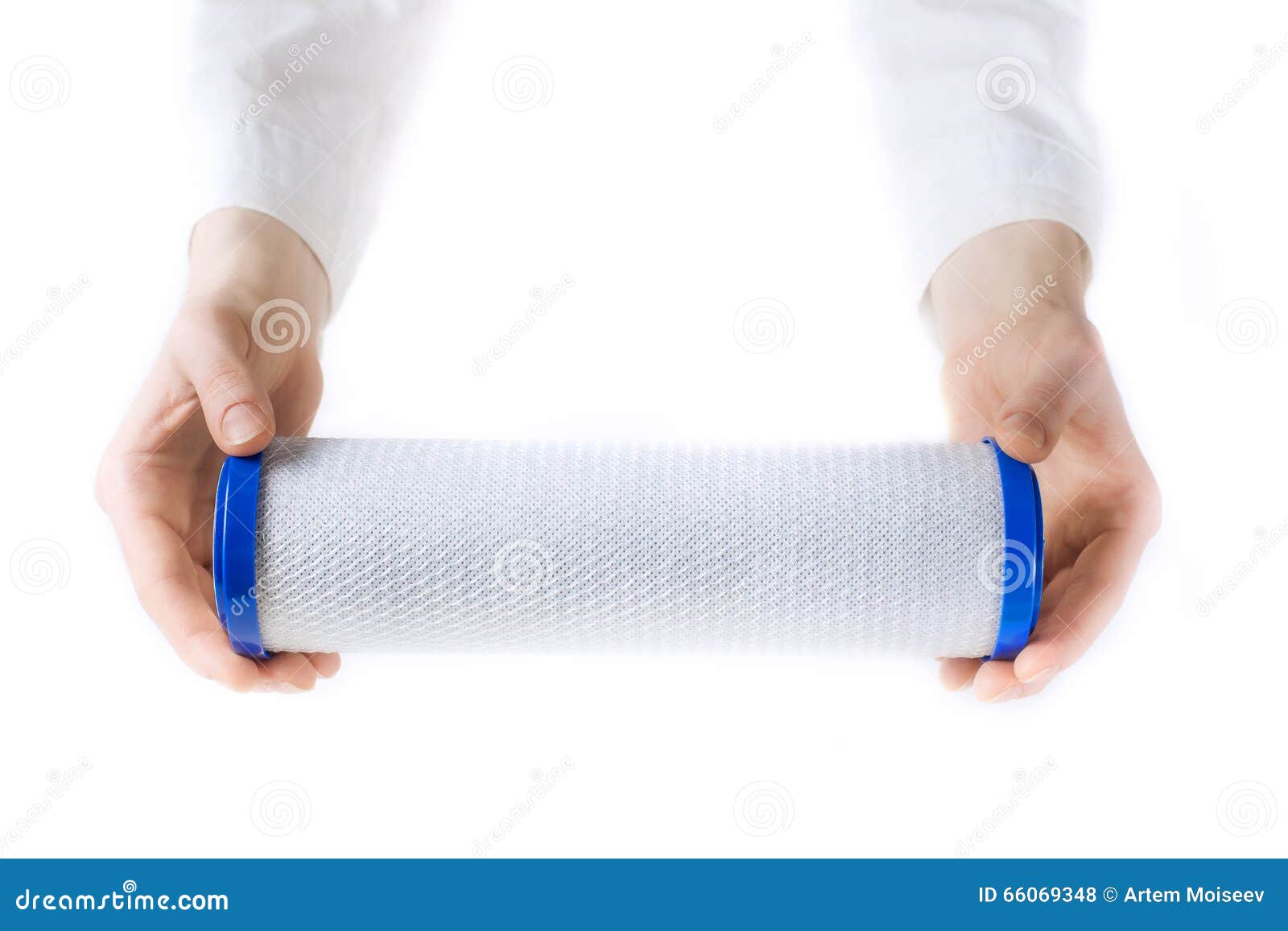 Water Filter Cartridge in Human Hands Stock Photo - Image of deep ...