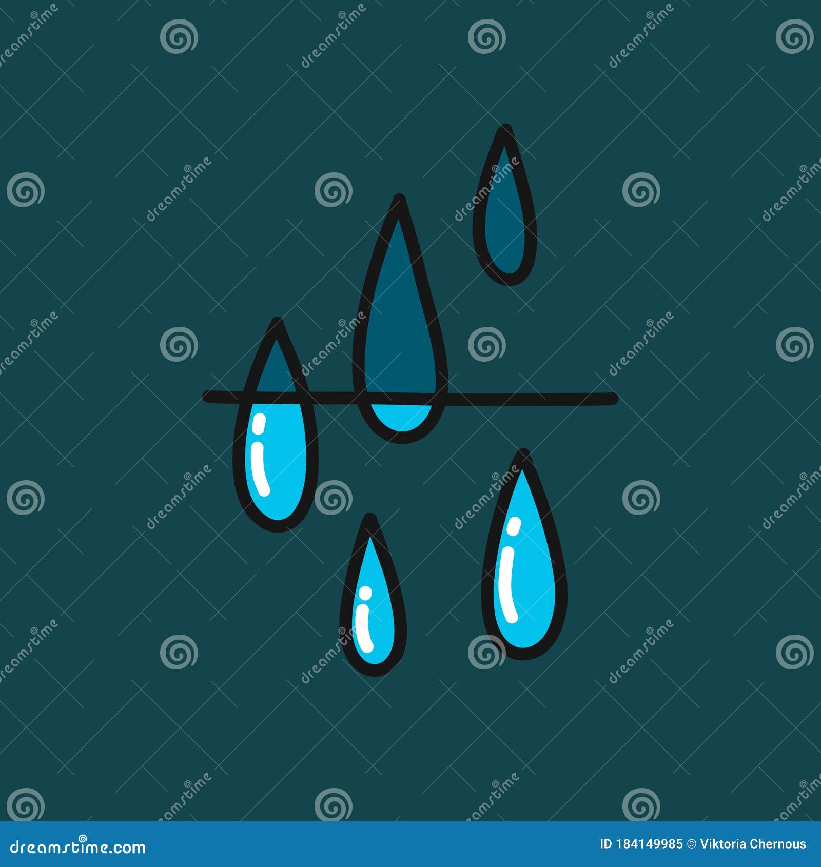 Water Filter Doodle Icon, Vector Illustration Stock Illustration ...
