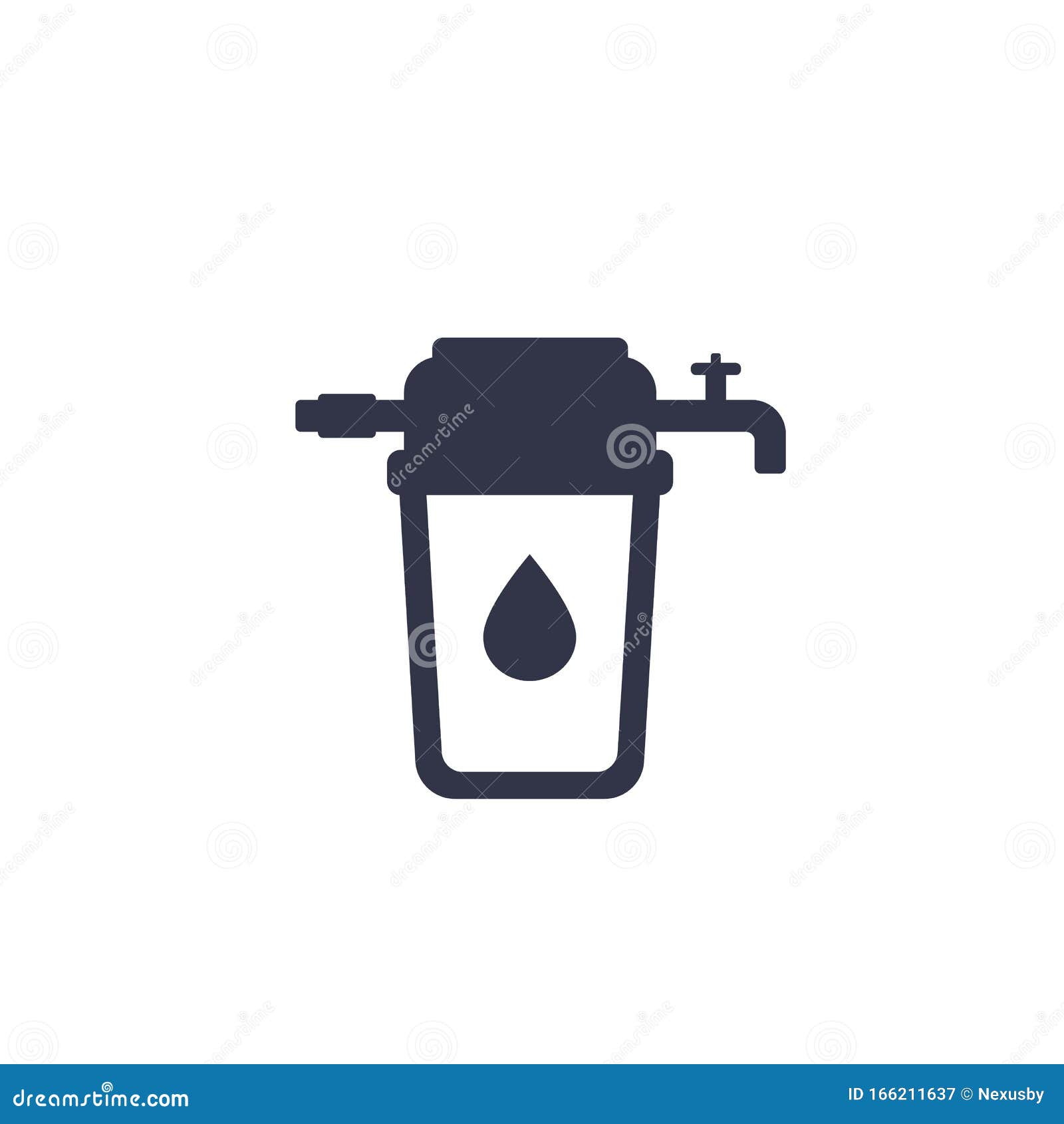 Water filter icon stock vector. Illustration of filter - 166211637