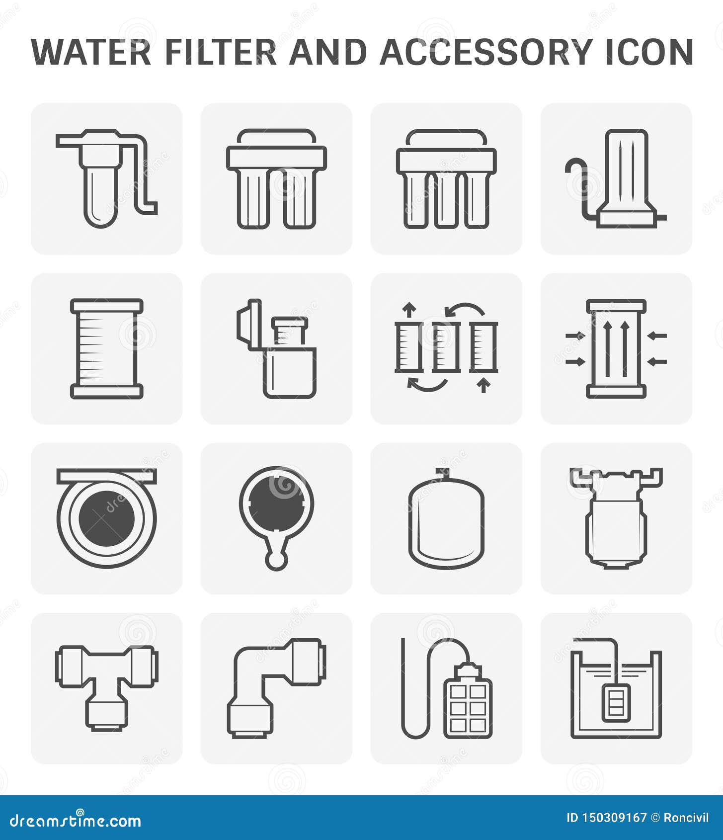 Water filter icon stock vector. Illustration of rain - 150309167