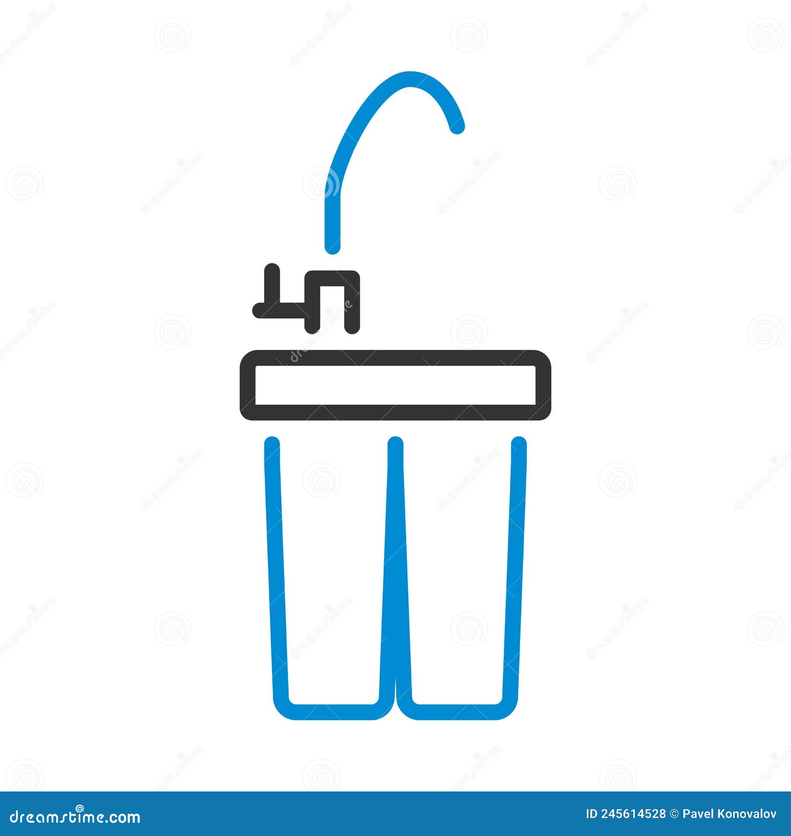 Water Filter Icon stock vector. Illustration of icon - 245614528