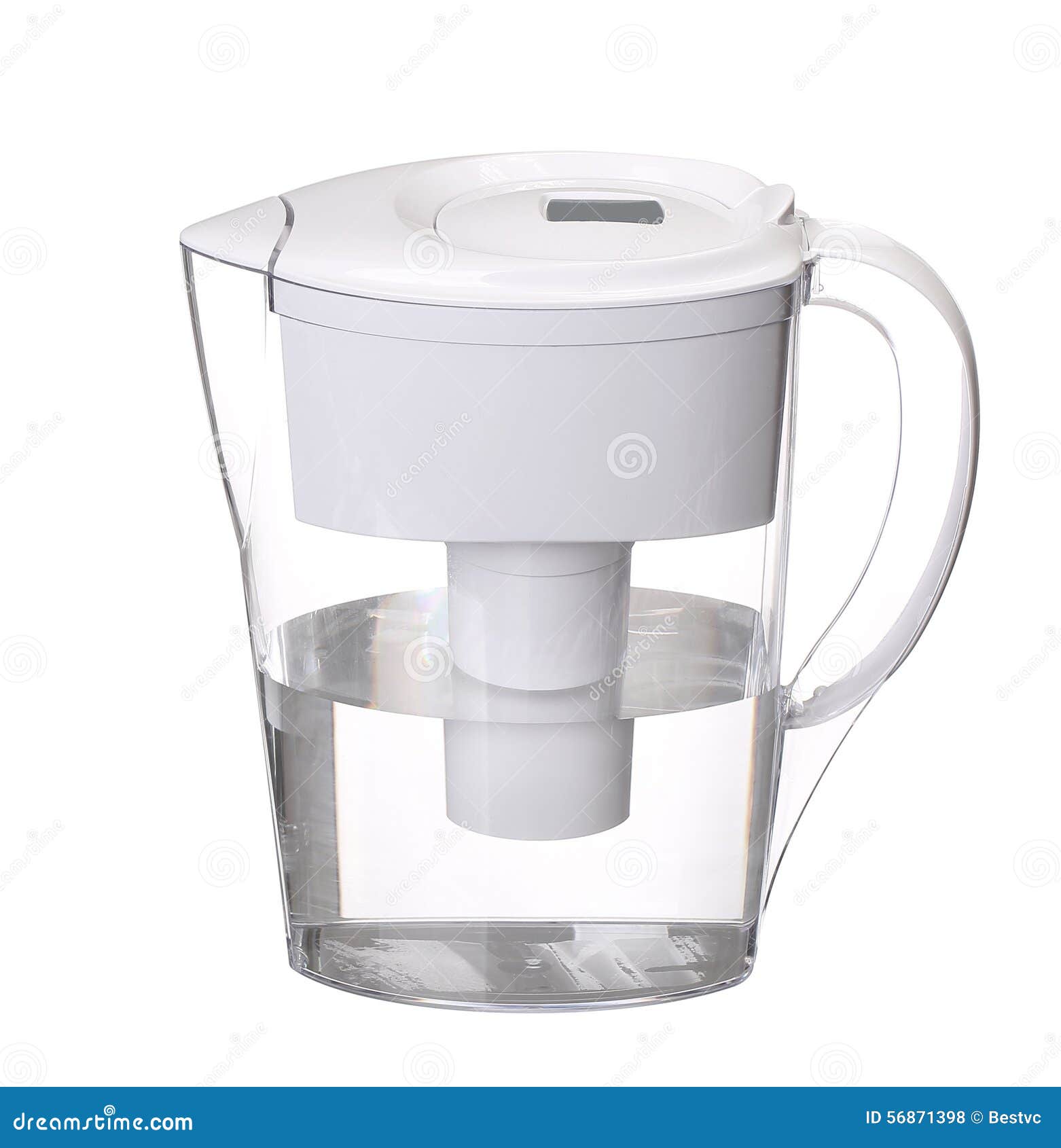 Water Filter Jug Isolated on White Stock Photo - Image of purification ...