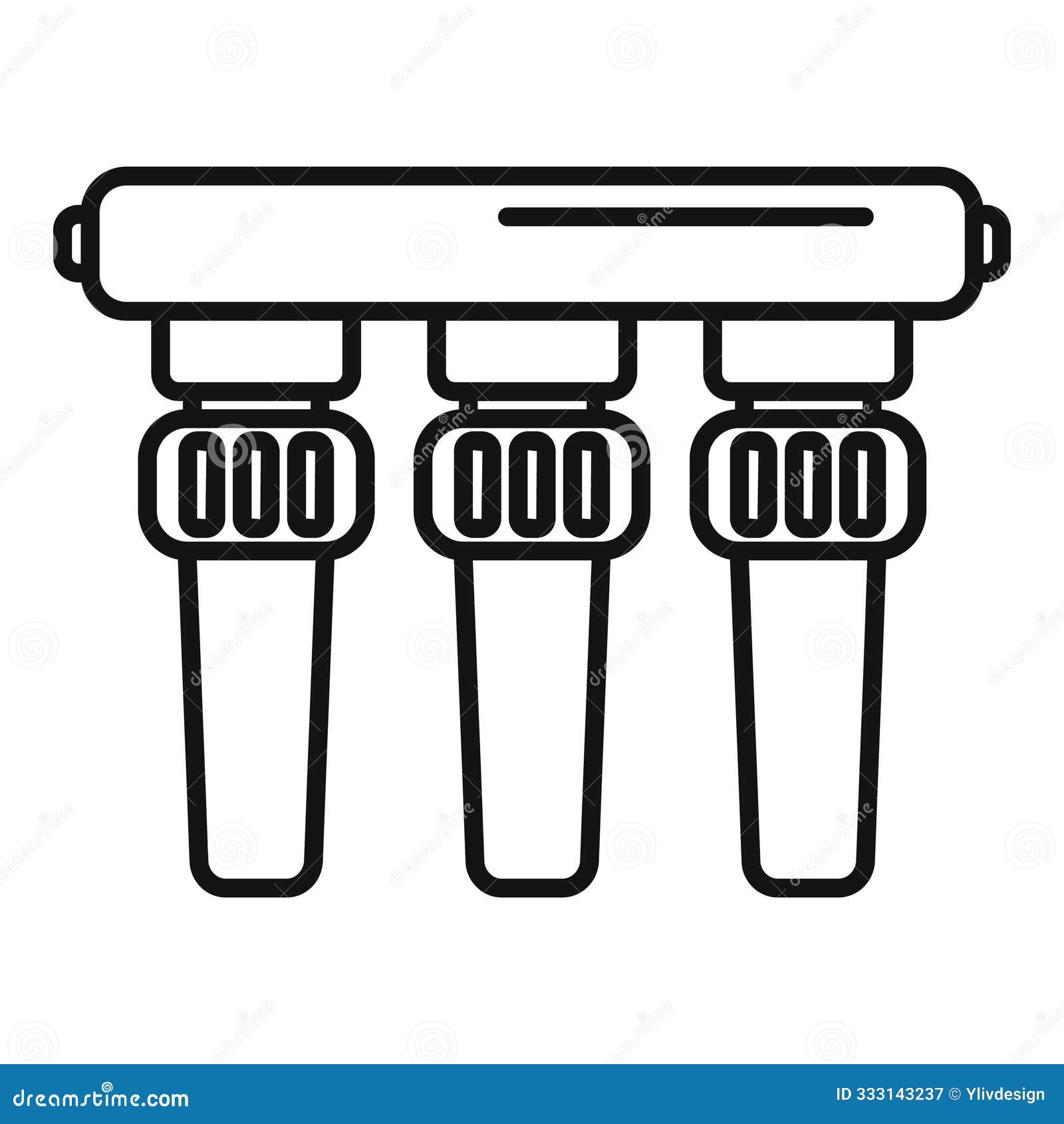 Water Filter System Purifying Tap Water with Cartridges Icon Stock ...