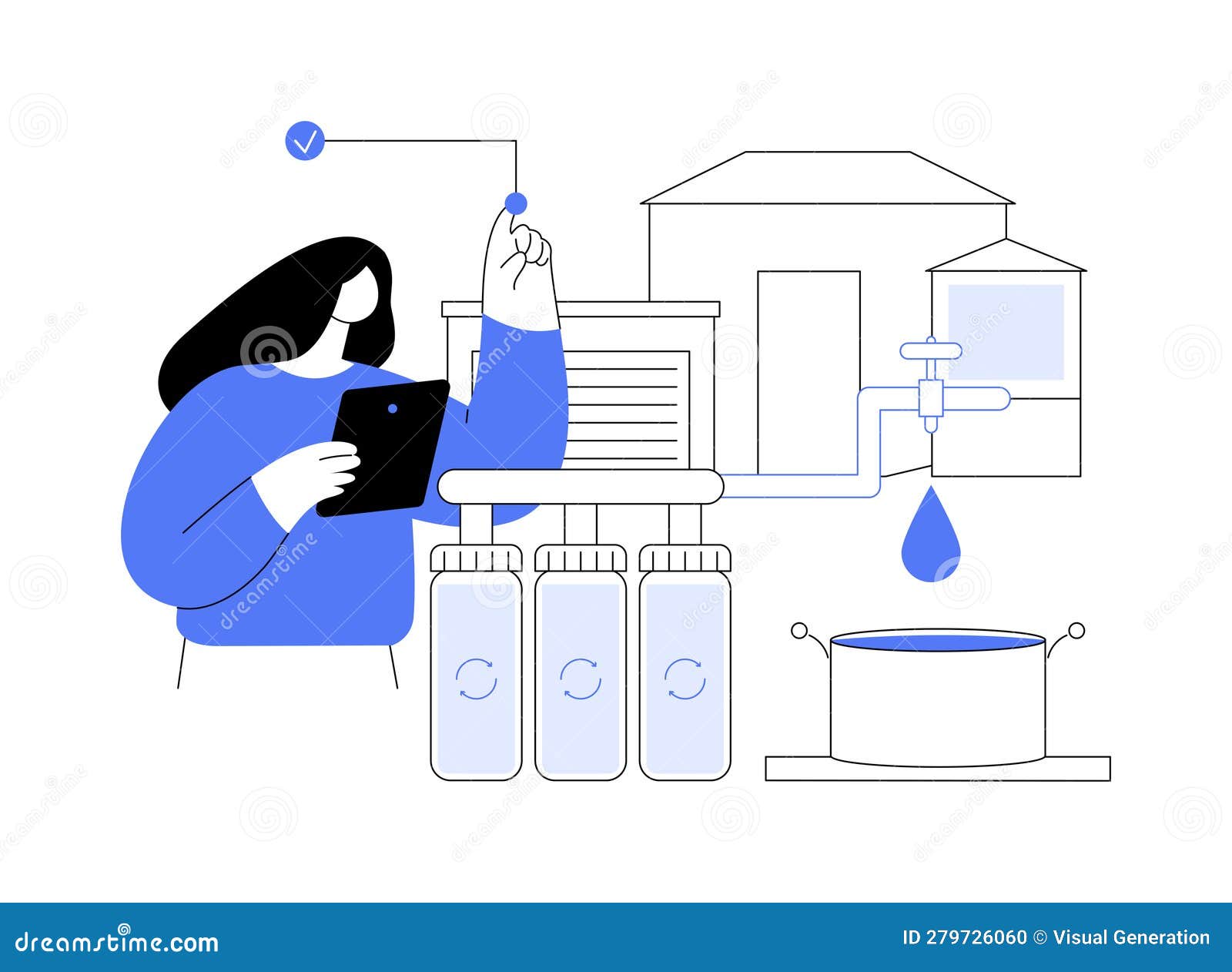 Water Filtering System Abstract Concept Vector Illustration. Stock ...