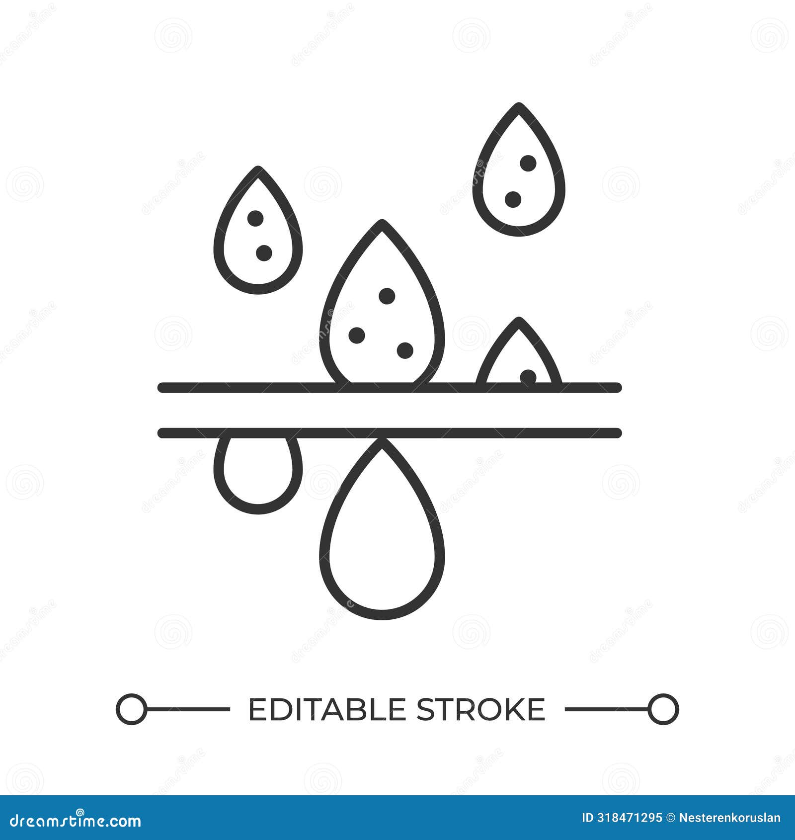 Water Filtration Linear Icon Stock Vector - Illustration of pictogram ...