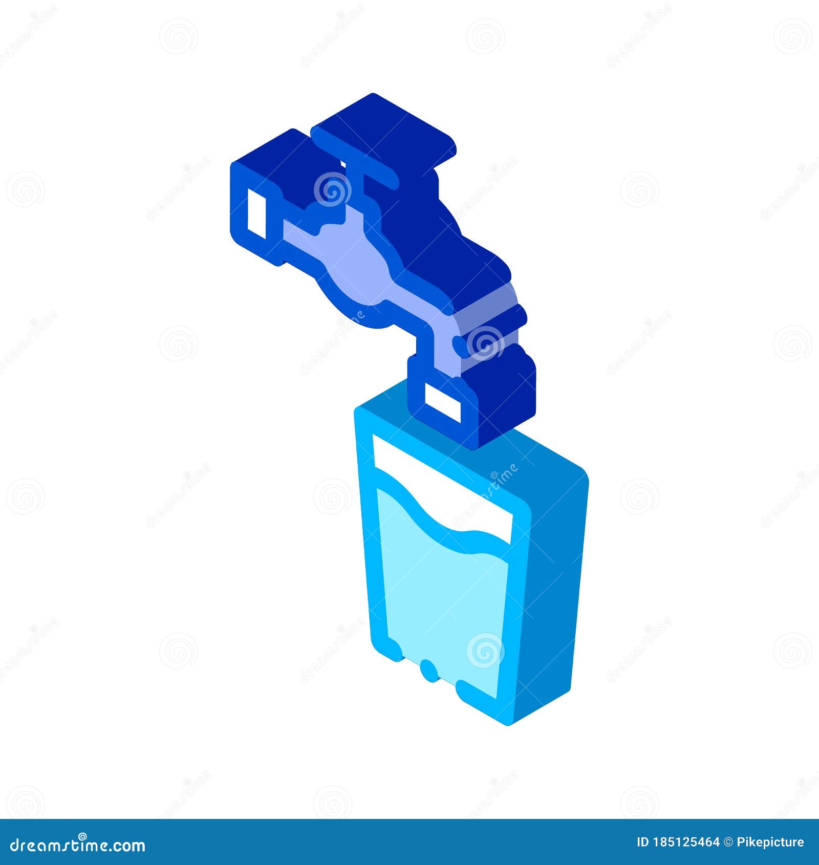 Water Final Microfilter Vector Sign Thin Line Icon Stock Vector ...