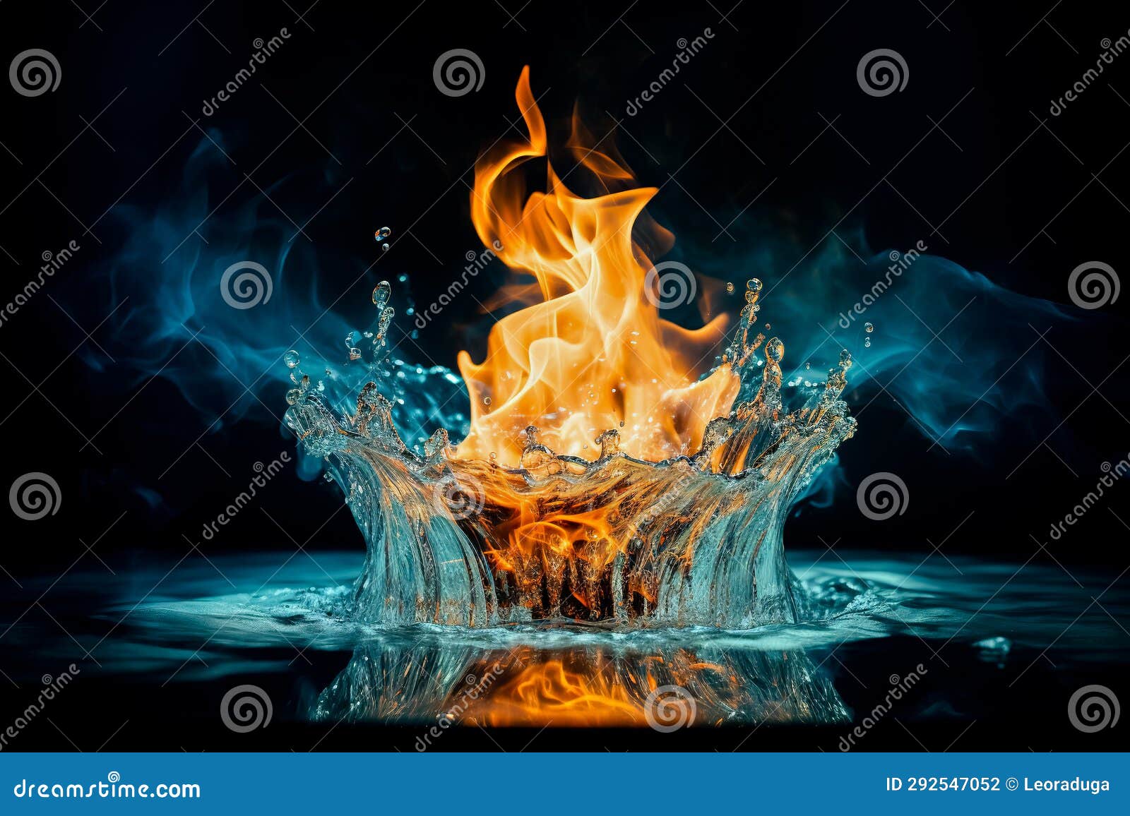 Water Flame Background. Abstract Stock Illustration - Illustration of ...
