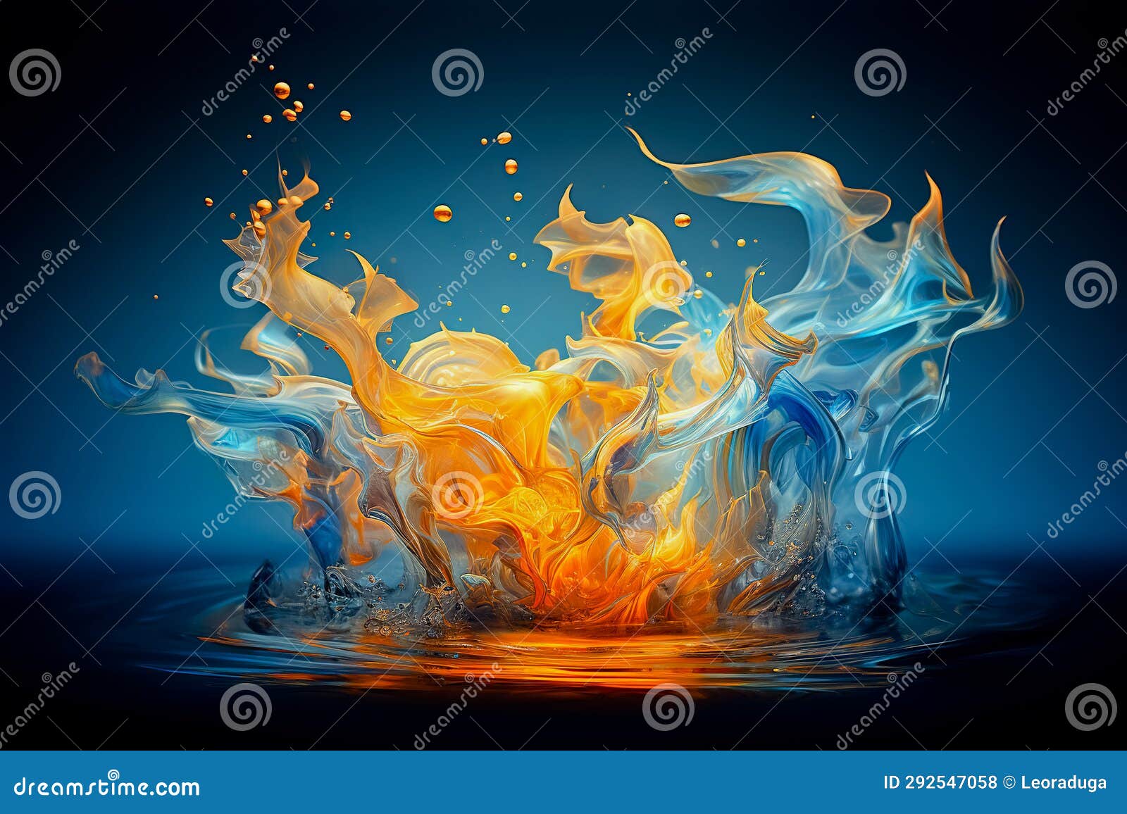 Water Flame Background. Abstract Stock Illustration - Illustration of ...