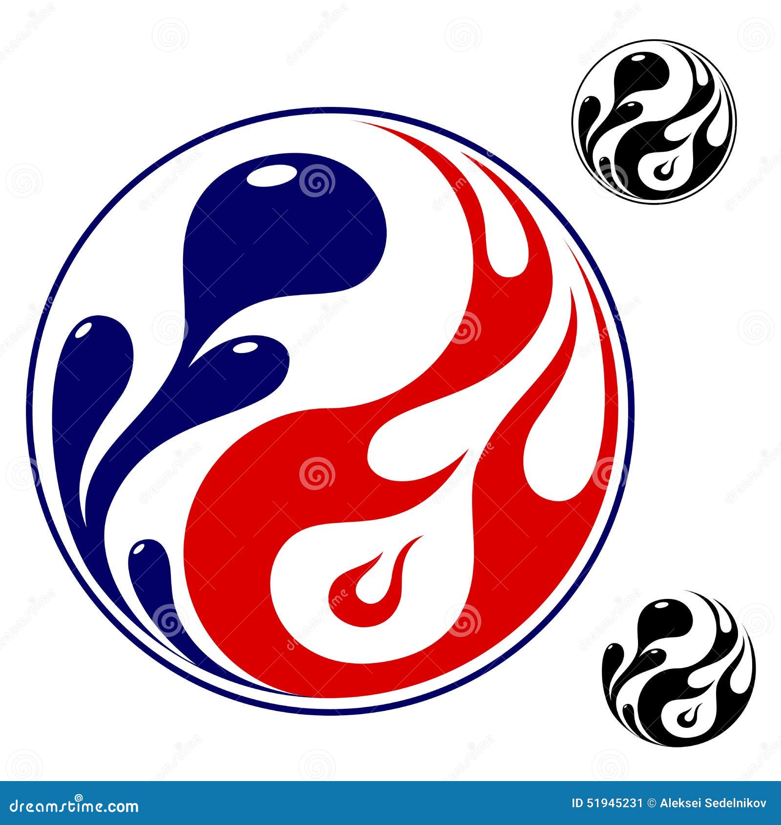 Water Flame Symbol Vector Illustration Stock Vector - Illustration of ...