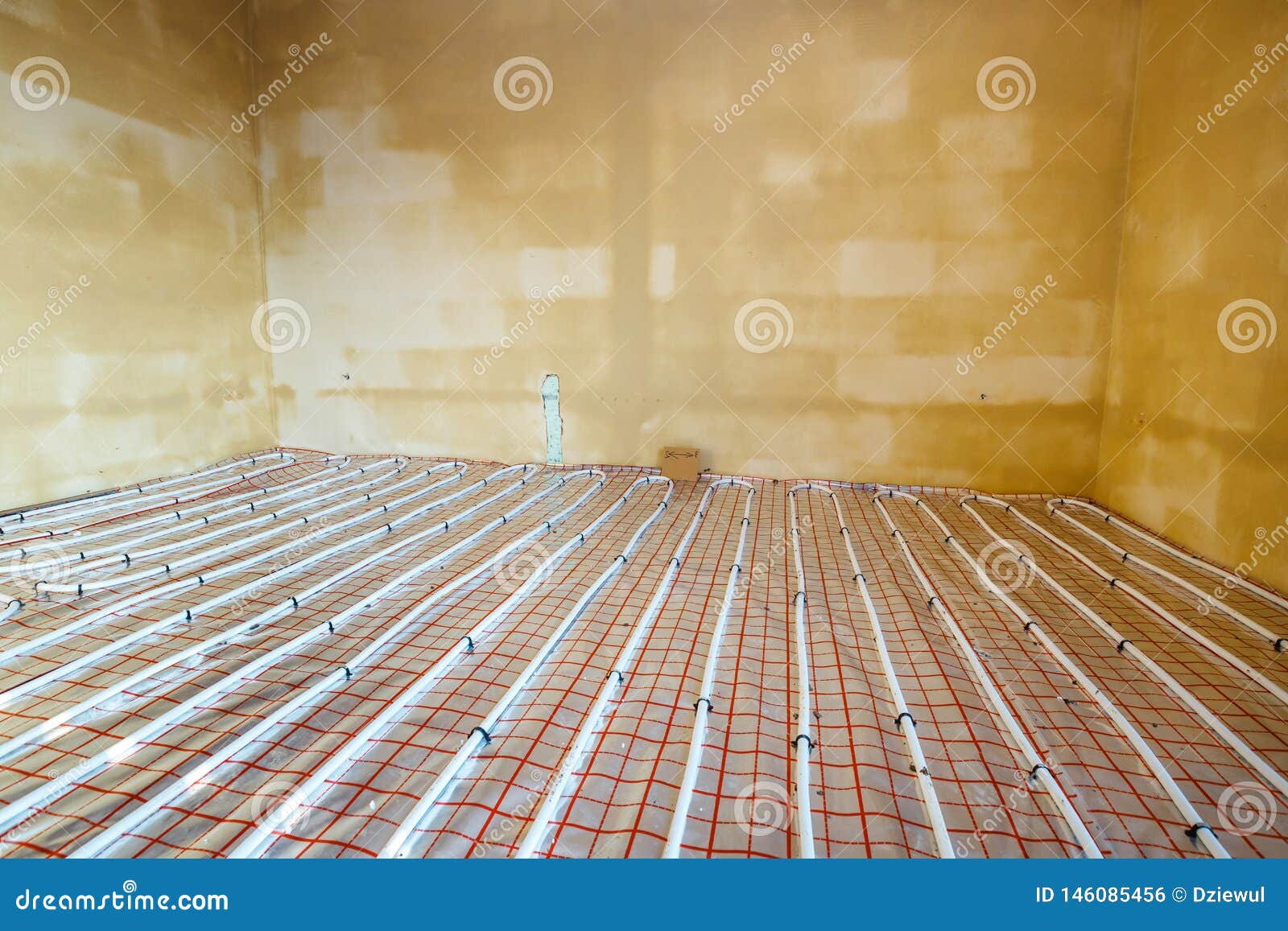 Water Floor Heating System Interior Stock Photo - Image of cooling ...