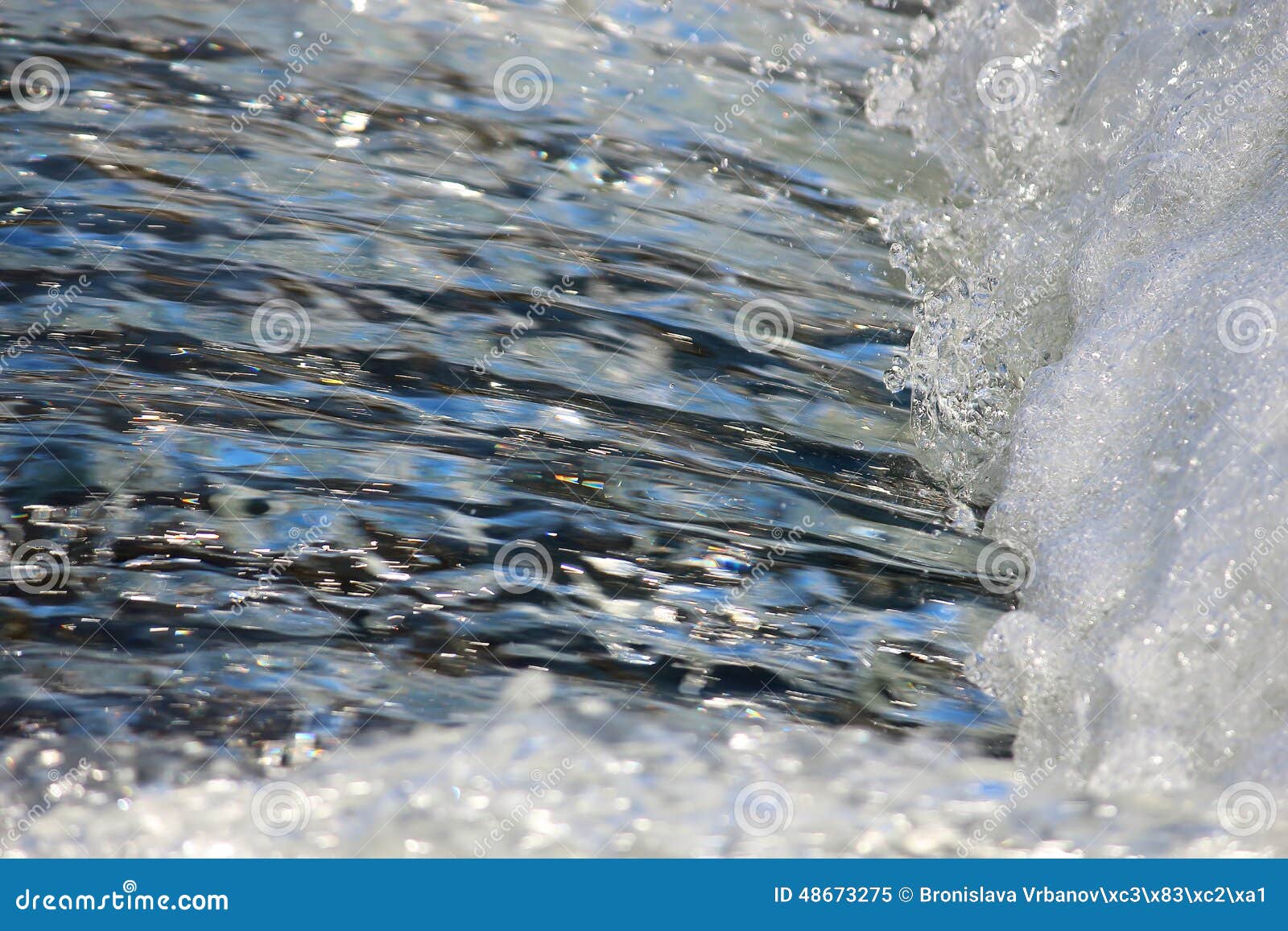 Water flow stock image. Image of close, color, blue, nature - 48673275