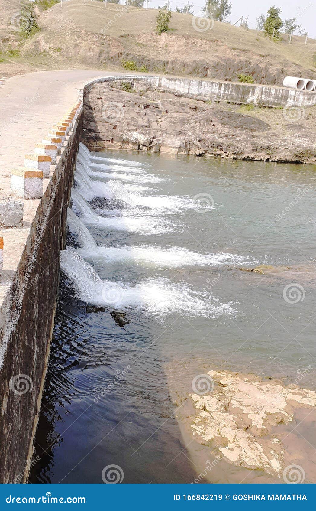 Water Flow Down from a Road Stock Image - Image of flow, road: 166842219