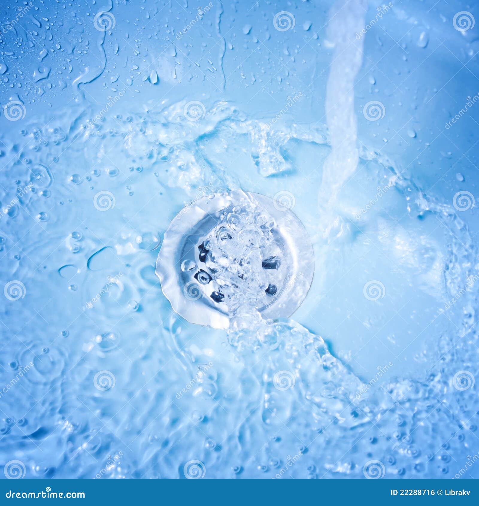 Water Flow into Drain in Bath Stock Photo - Image of circle, macro ...