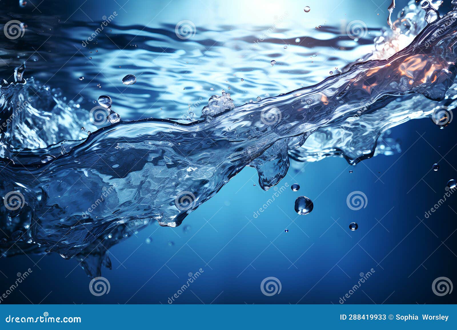 Water flow effect stock illustration. Illustration of transparent ...