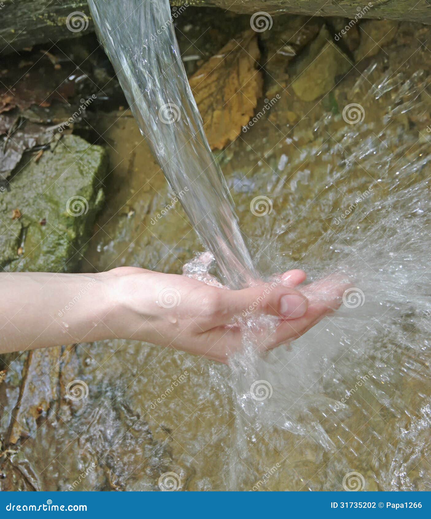 Water flow in hands stock photo. Image of flow, wellness - 31735202