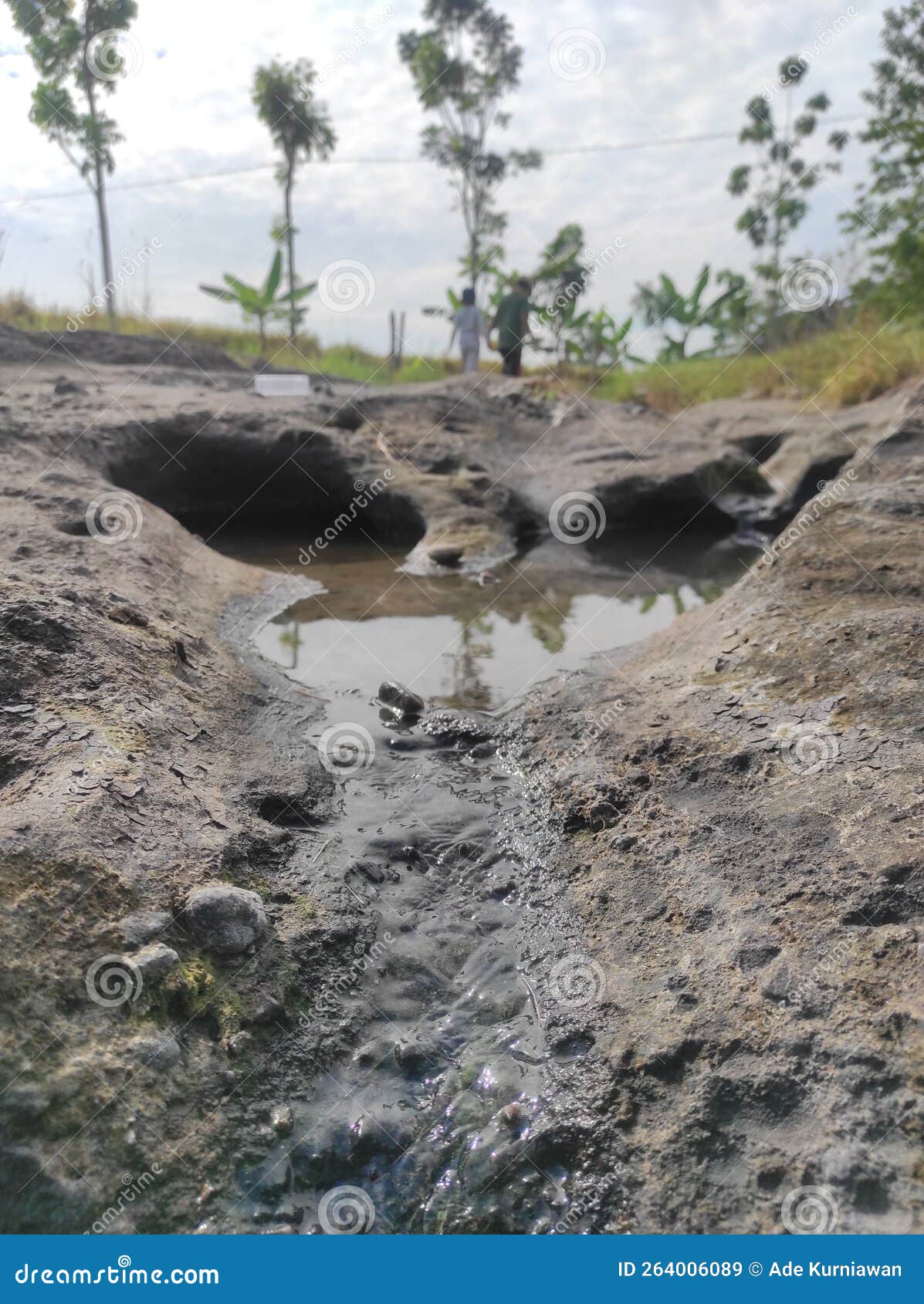 Water flow over rocks stock image. Image of terrain - 264006089