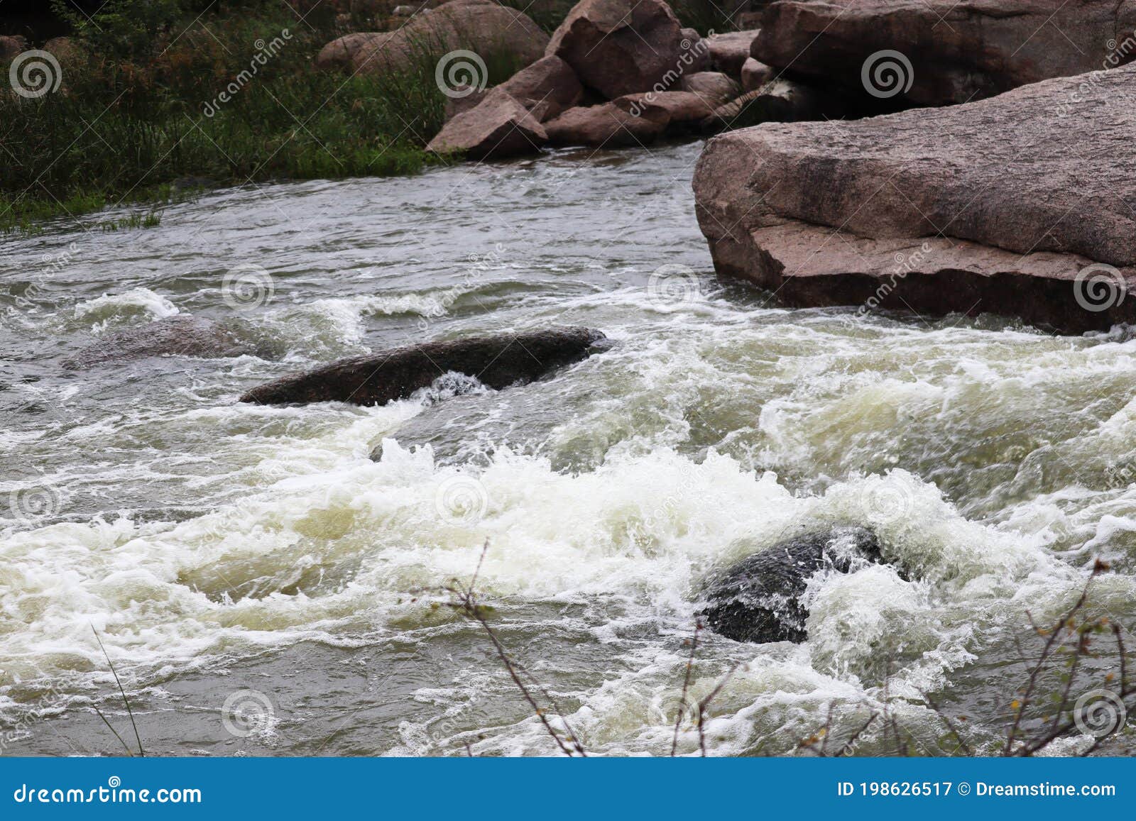 Rain Water Flow from Hills through Rocks Stock Image - Image of flow ...
