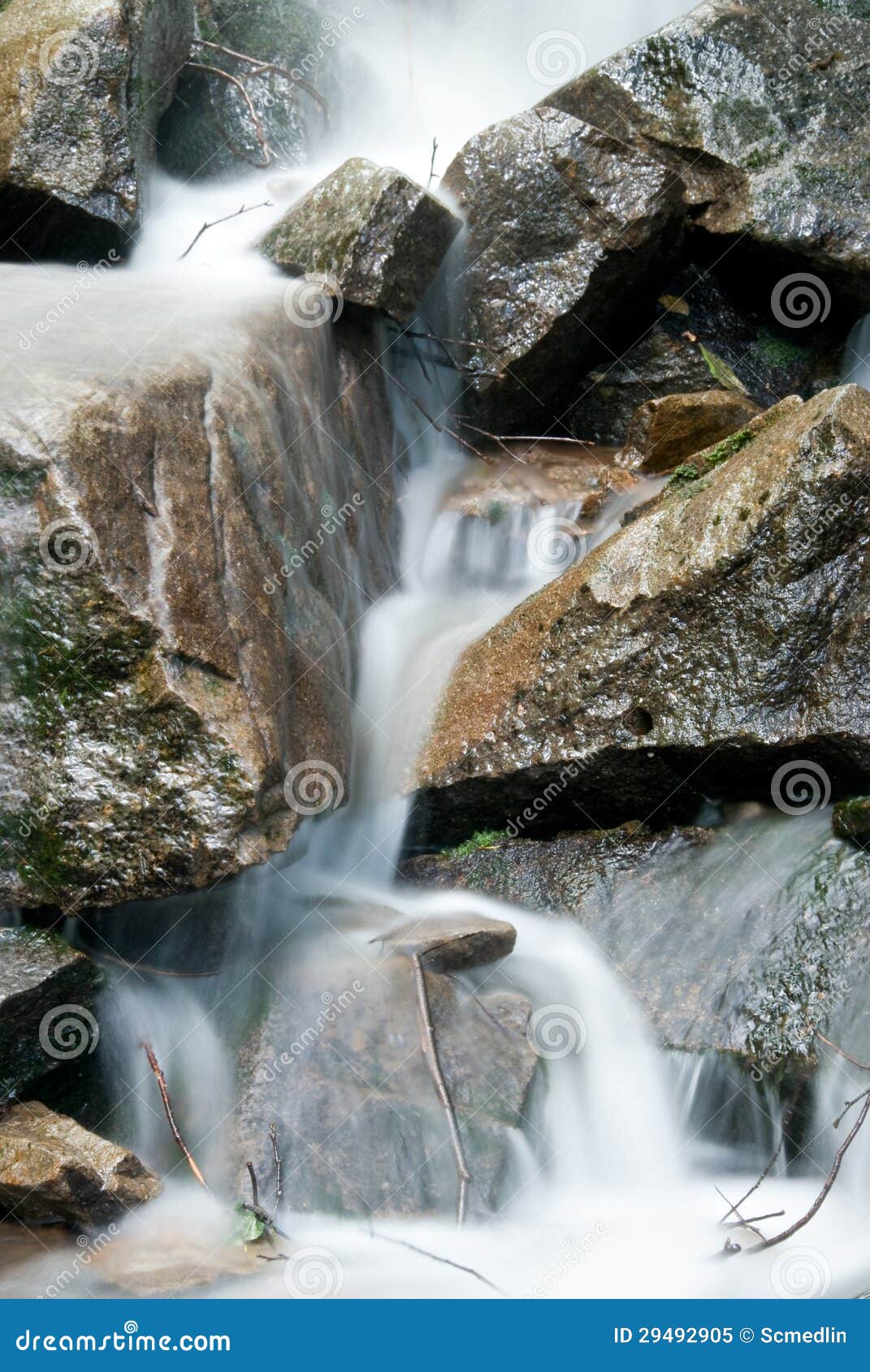 Water flow through Rocks stock image. Image of rocks - 29492905