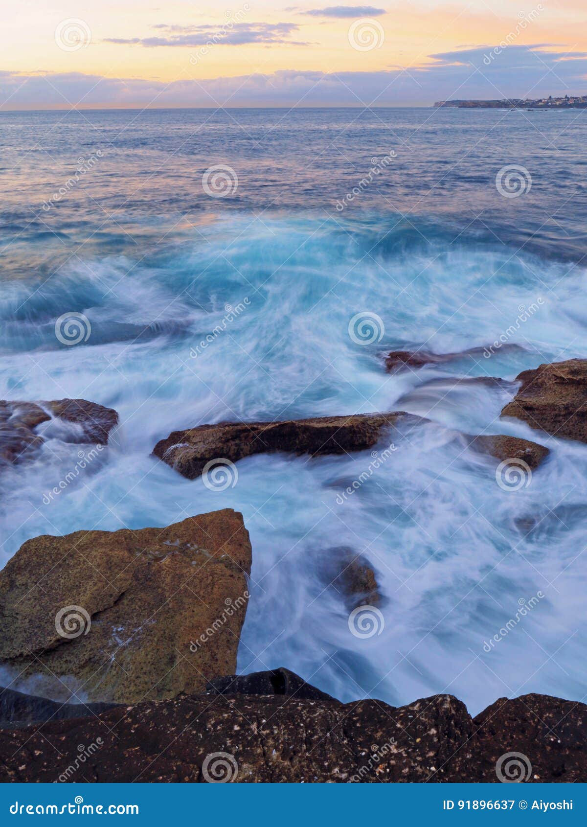 Water flow into rocks stock image. Image of ocean, wave - 91896637
