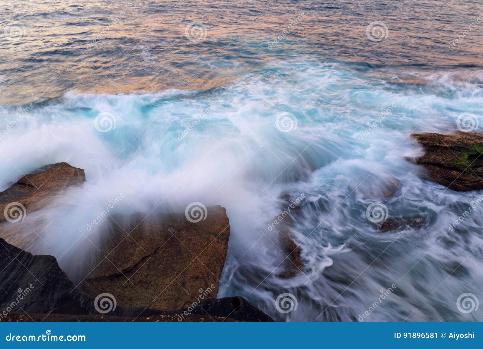 Water flow into rocks stock image. Image of abstract - 91896581